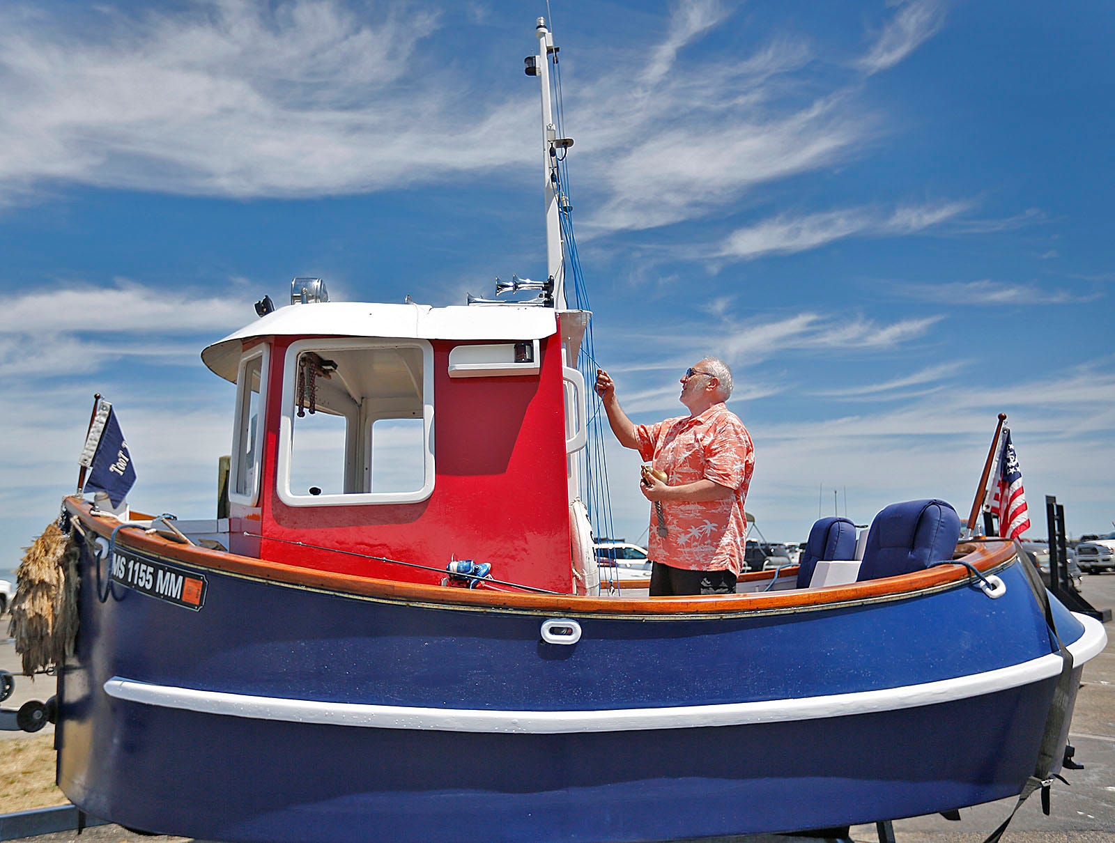 Hand-built tug boat Toot Toot is a staple of Plymouth Harbor