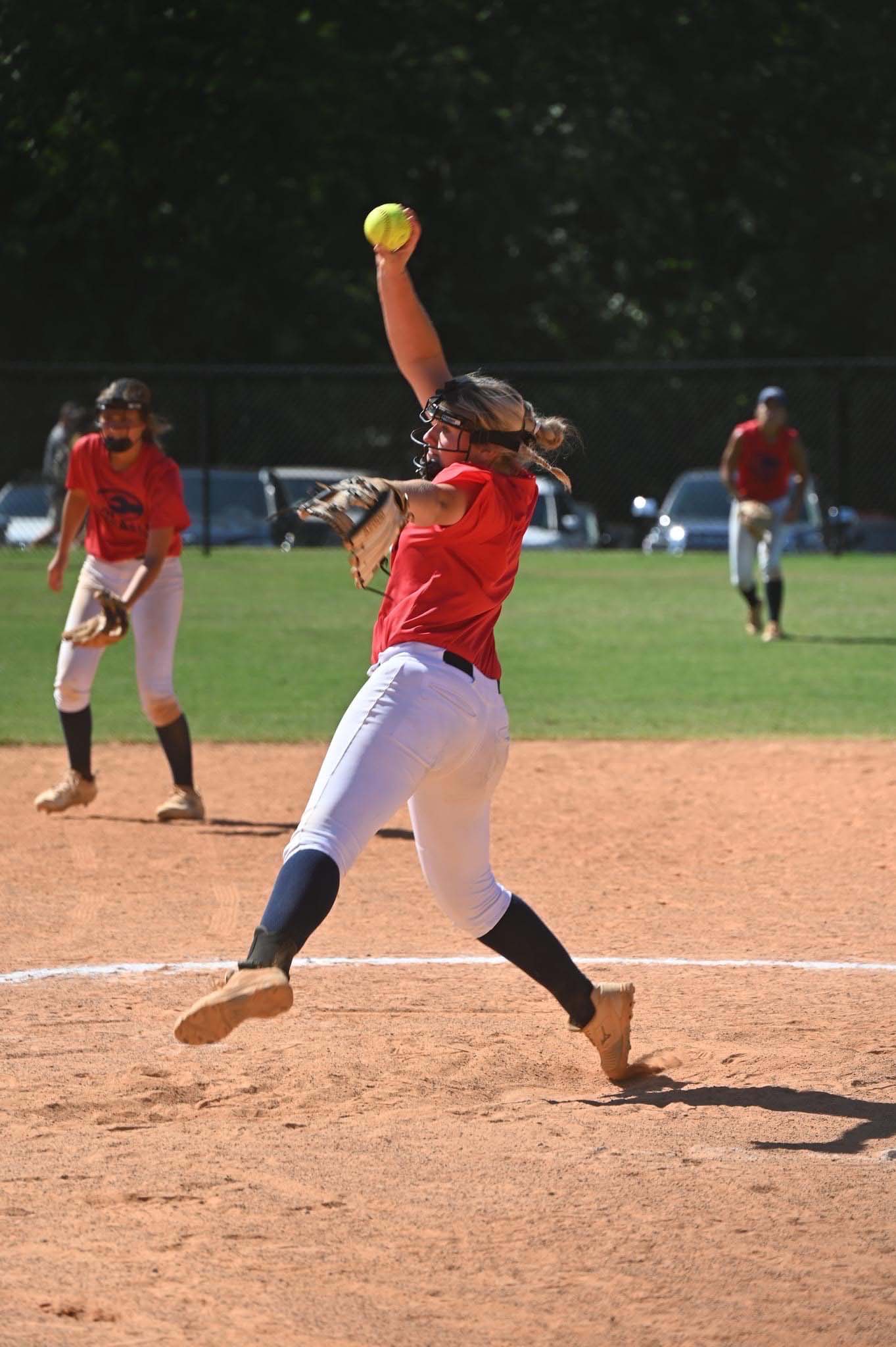 Effingham County High School softball star Rylee Mills pitches hits