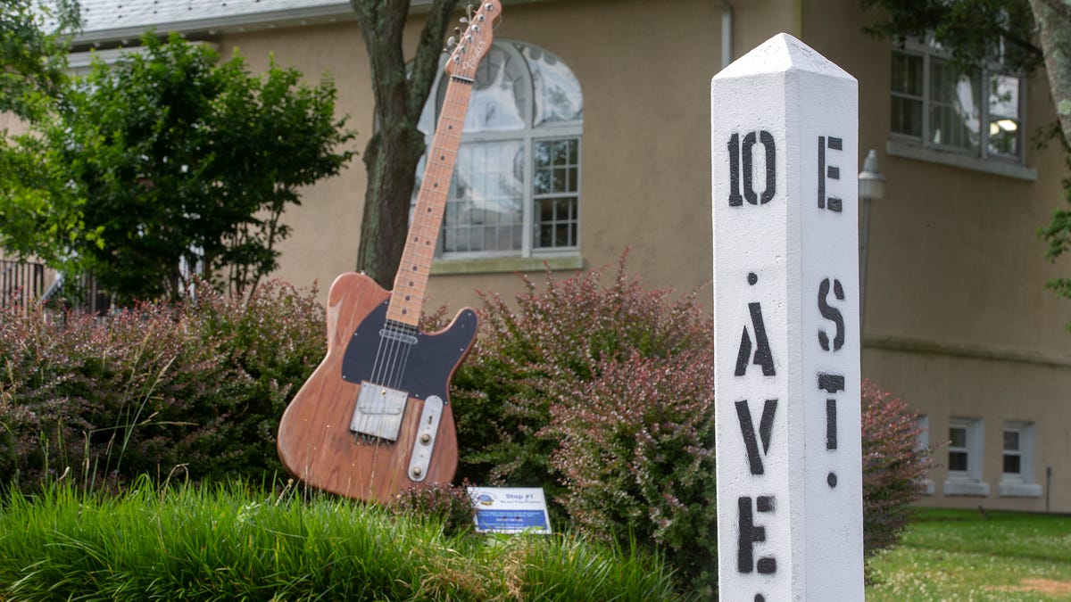 Belmar corner of 10th Ave, E Street home to Springsteen guitar replica
