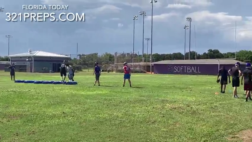 Space Coast Vipers on the first official day of football practice