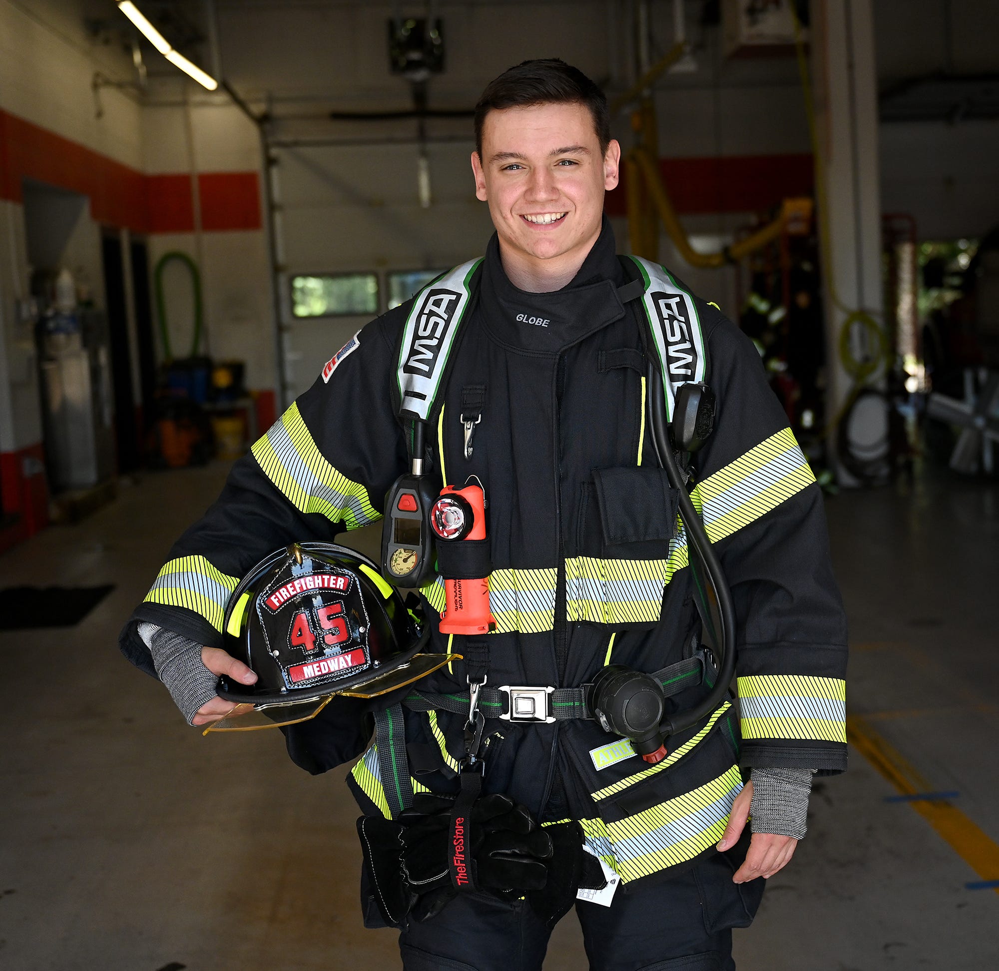 Medway resident Nick Volz becomes town's youngest firefighter at 20
