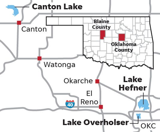 Oklahoma City's Lake Hefner to receive water from Canton Lake