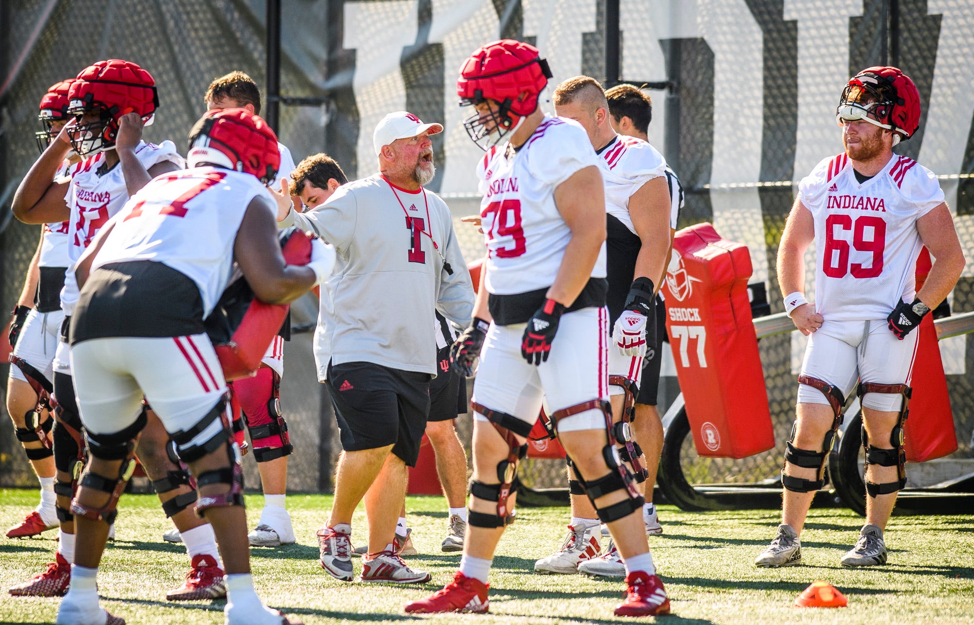 Indiana football offensive line looking for rebound after rough 2021