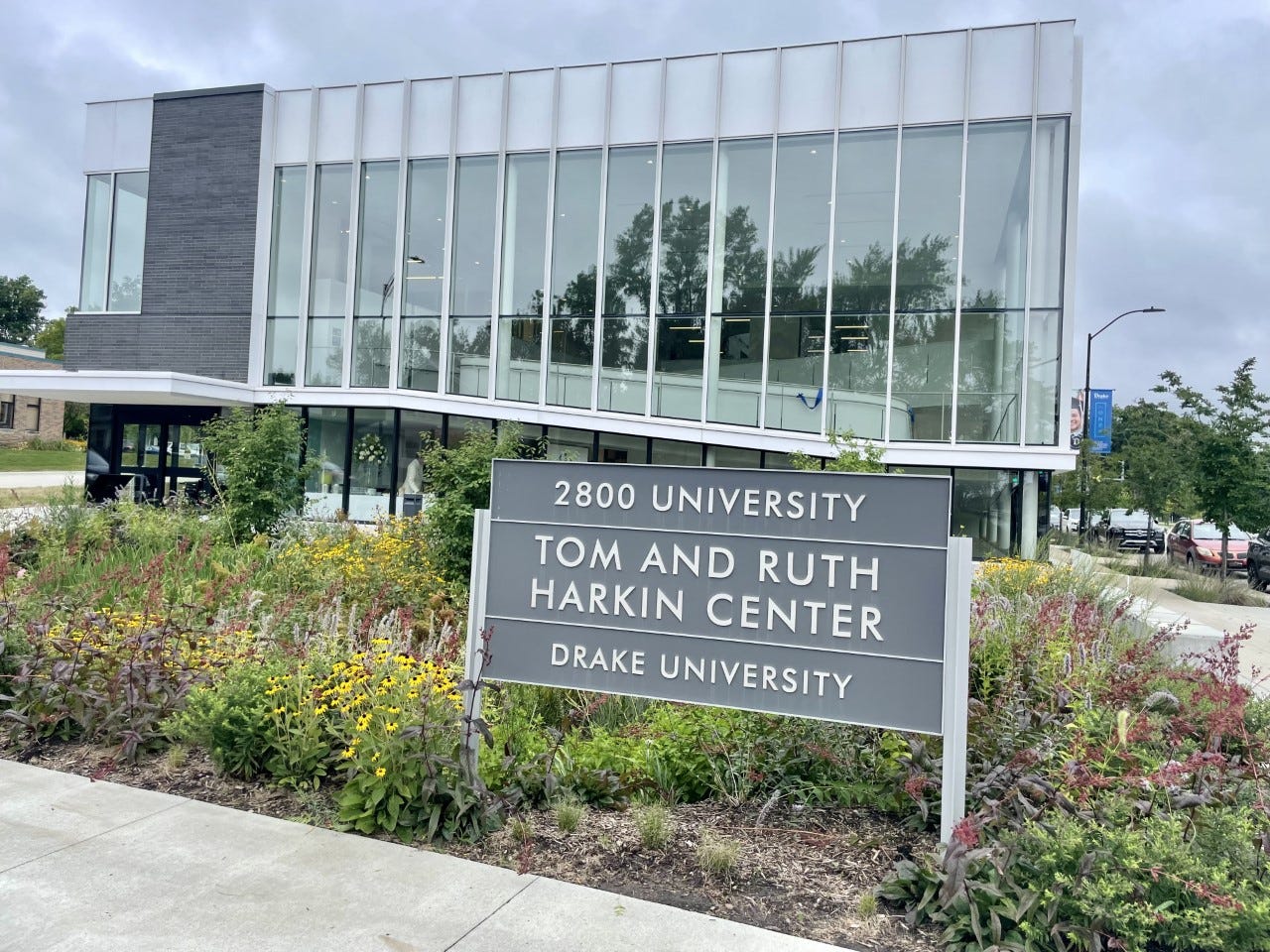 Dedication held for Tom and Ruth Harkin Center at Drake University