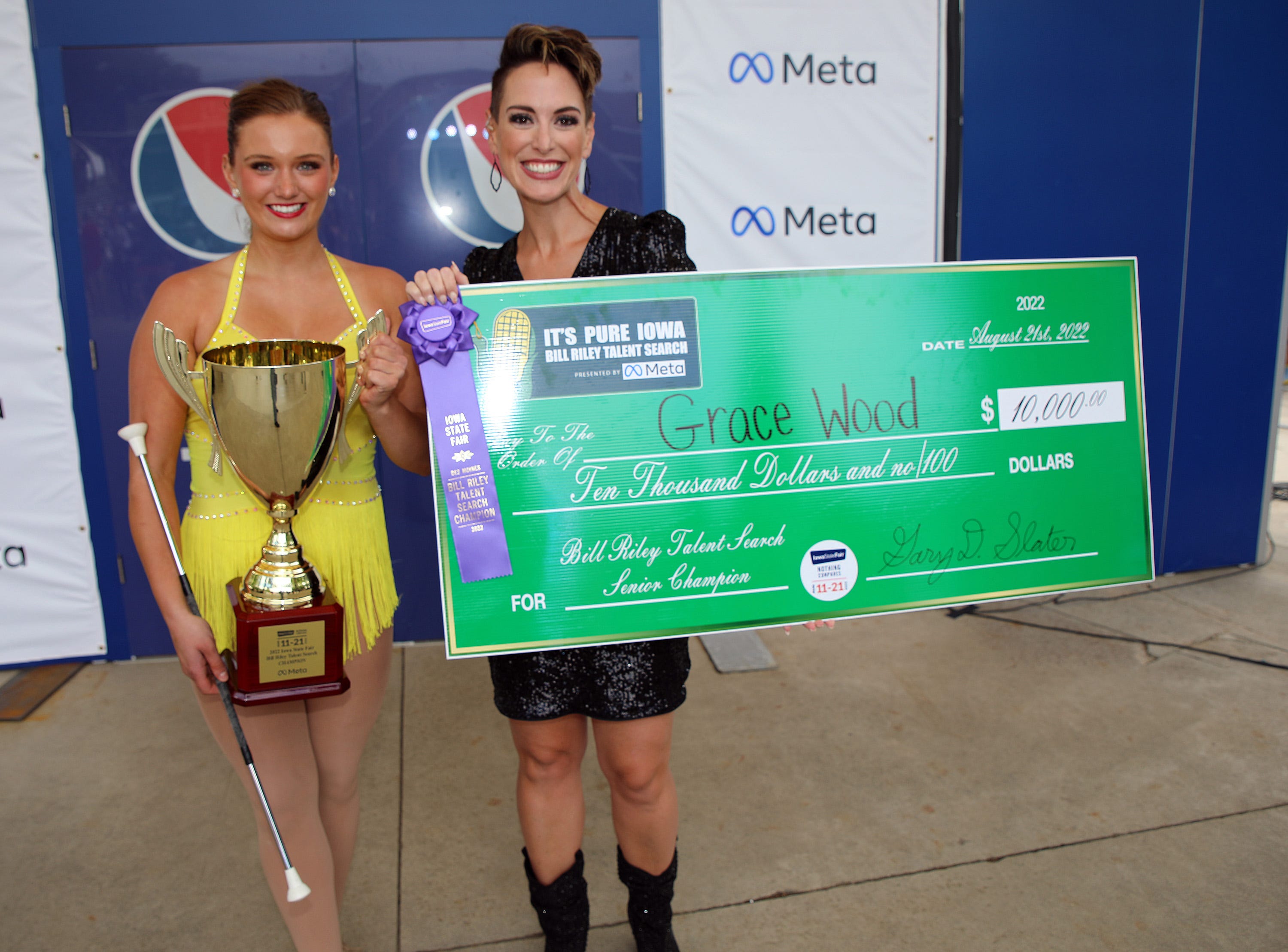 Twirler Grace Wood wins the Iowa State Fair's Talent Search