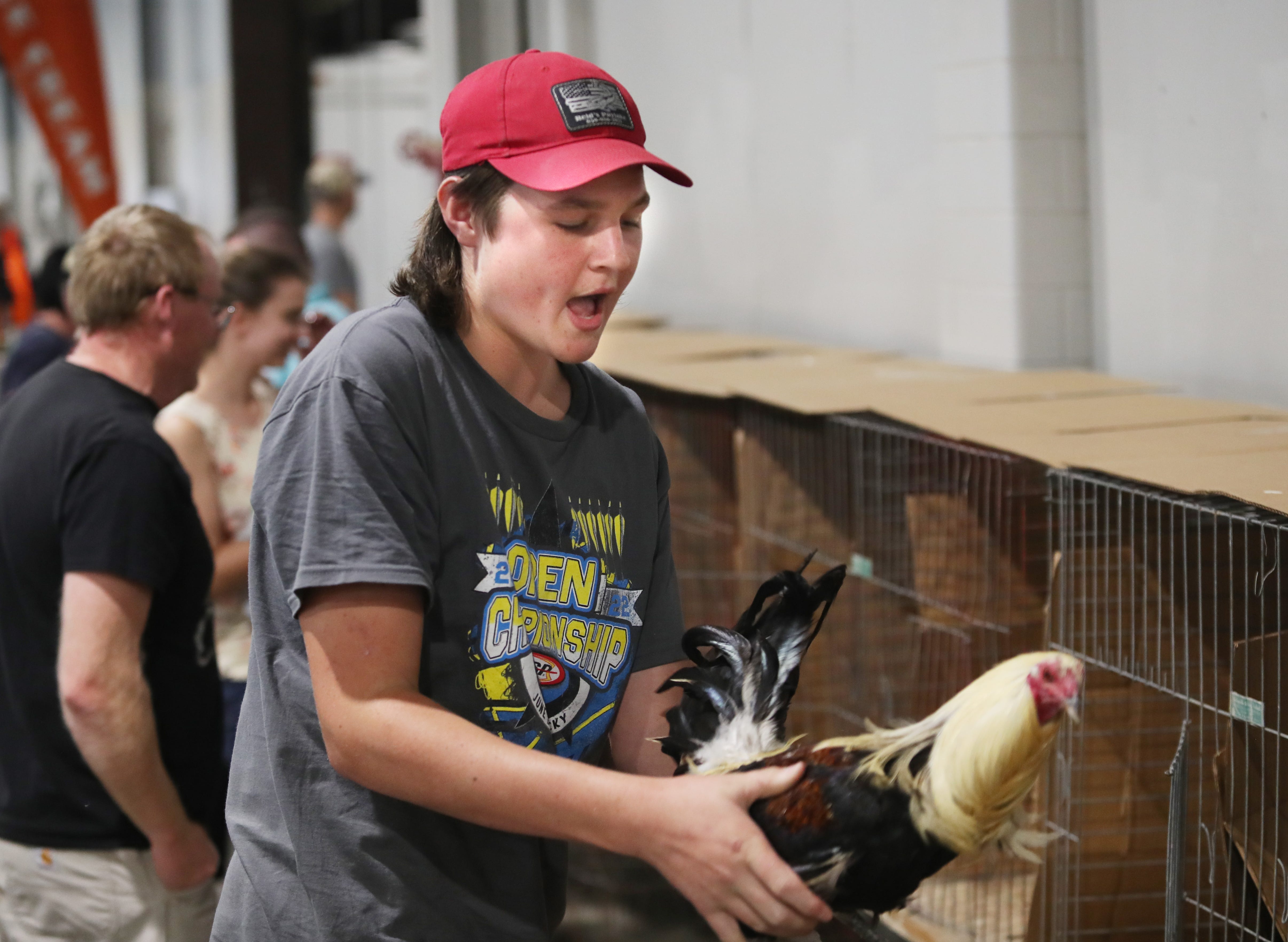 Rooster crowing contest is a Kentucky State Fair tradition