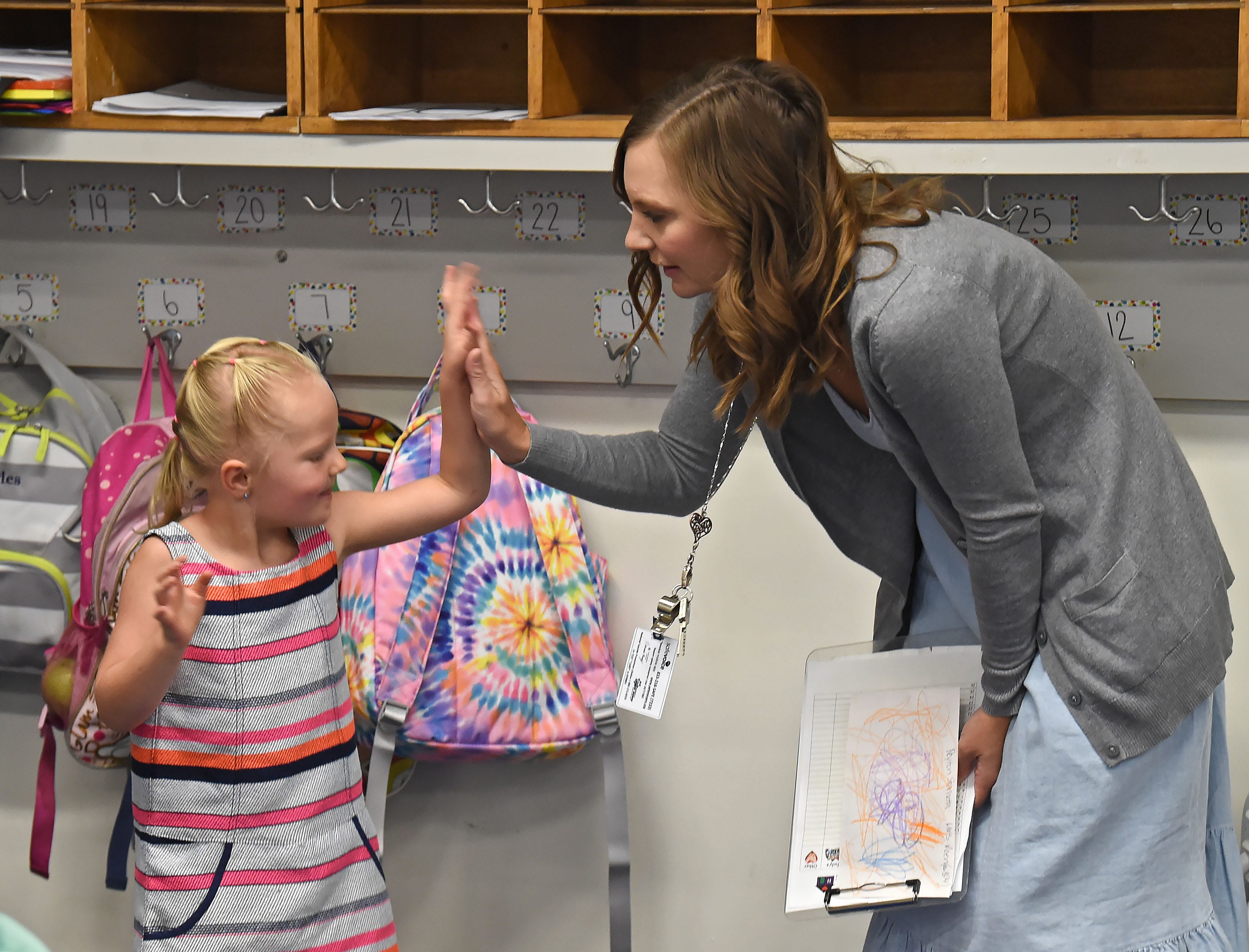 Reno kindergartners wear brave smiles at first day of school