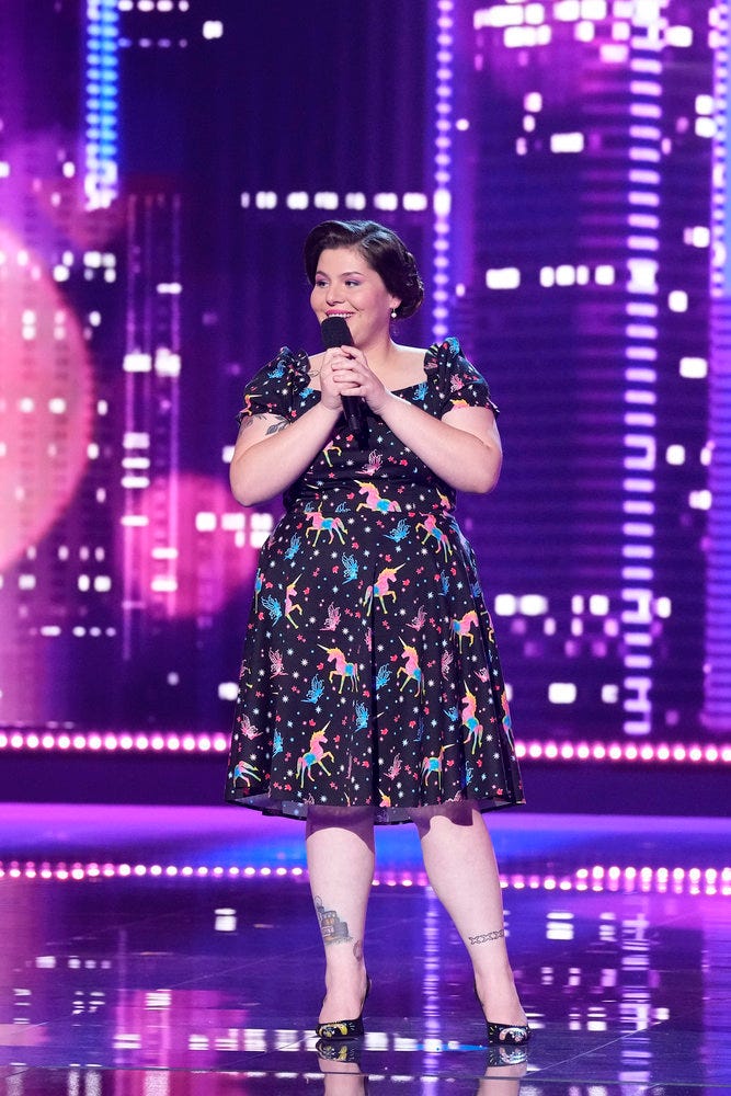 'AGT': Sara James, Simon Cowell's Golden Buzzer, reimagines Elton John