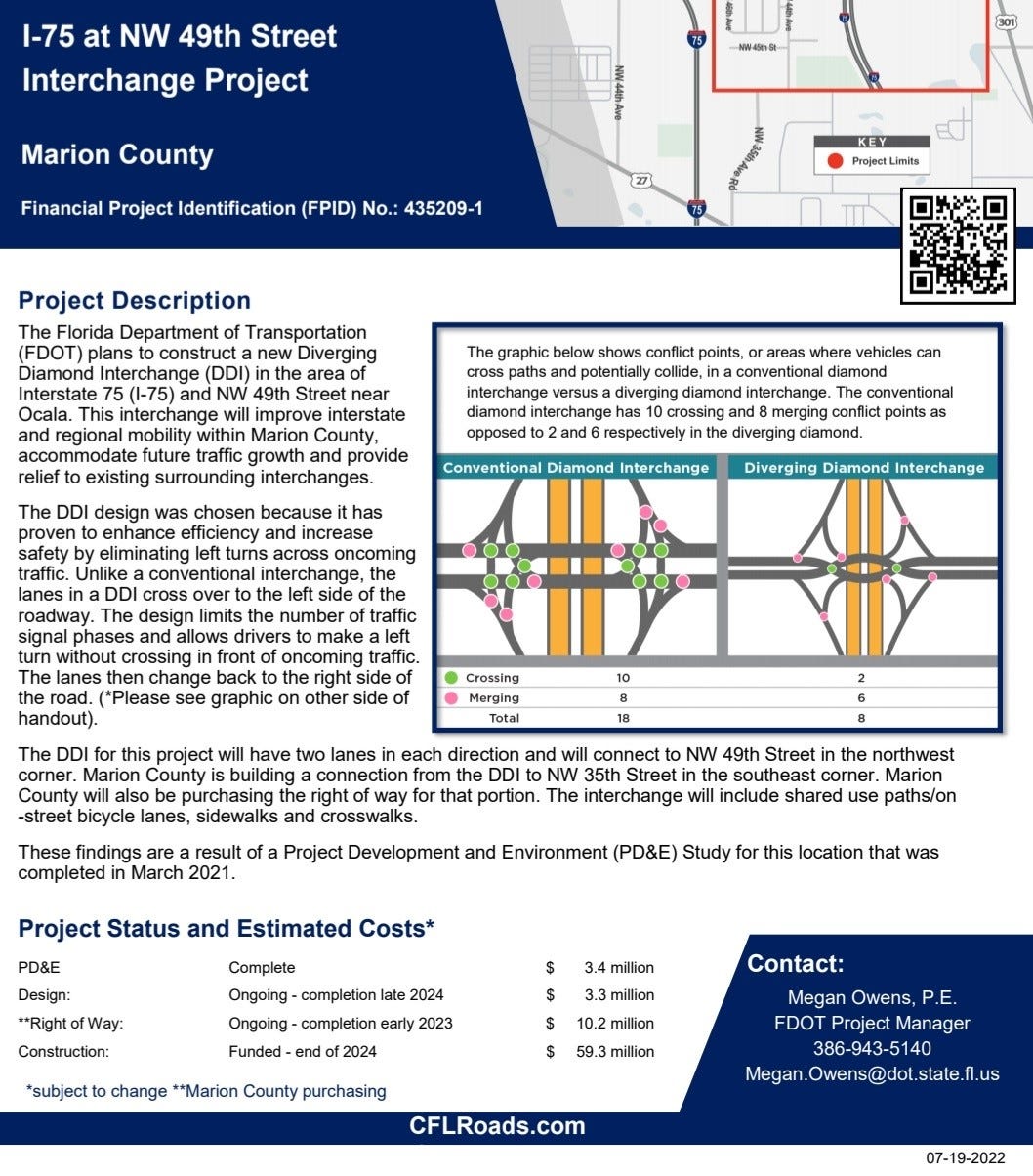 I-75 interchange: Timeline for NW 49th Street exit in Ocala, Florida