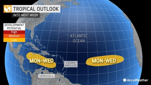 Tropics watch: NHC watching 4 tropical waves, 1 in Caribbean