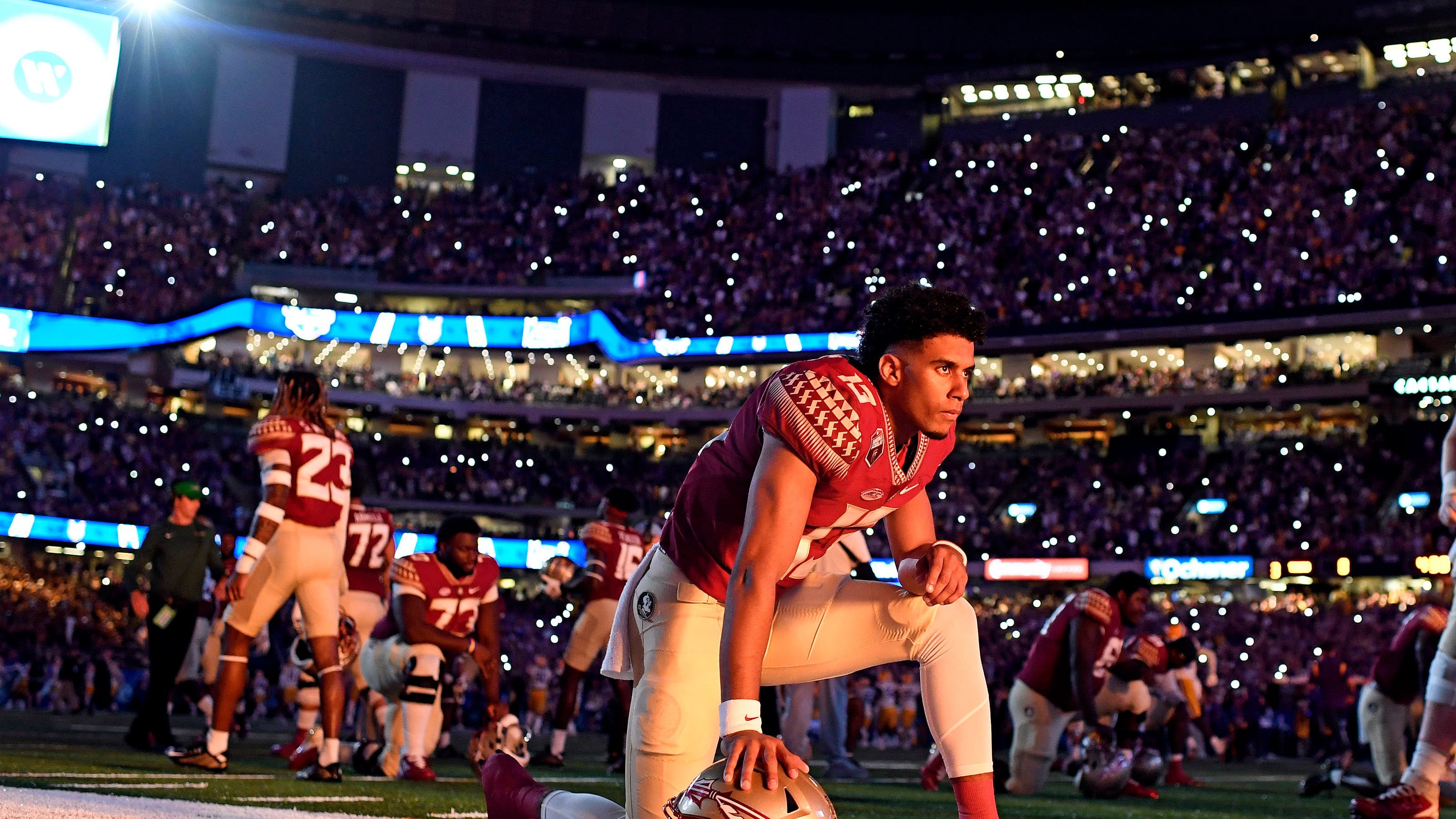 Seminole football: FSU QB Jordan Travis back at practice, moving around Seminole football: FSU QB Jordan Travis back at practice, moving around