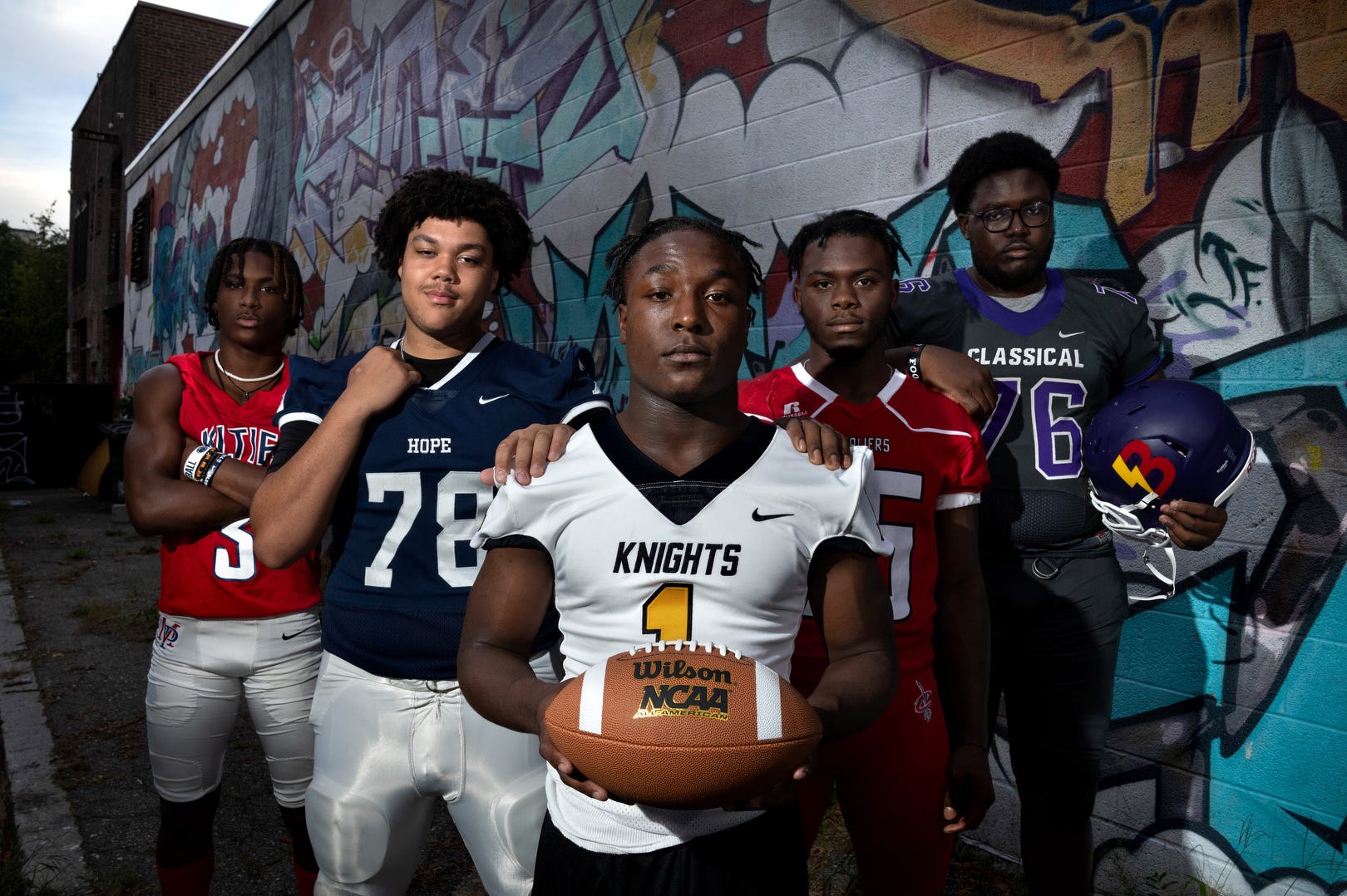 High school football players from RI talk hometown pride