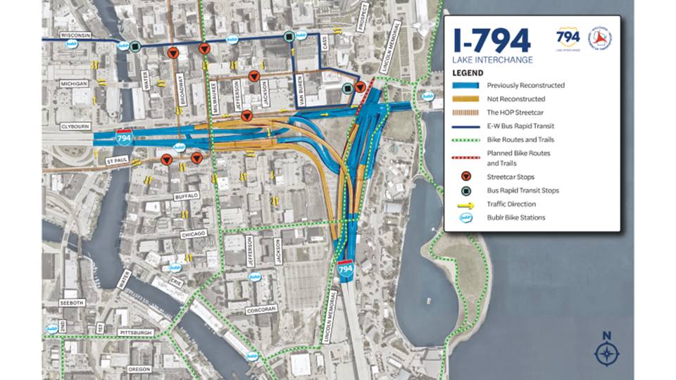 Milwaukee development promised if surface street replaces I-794