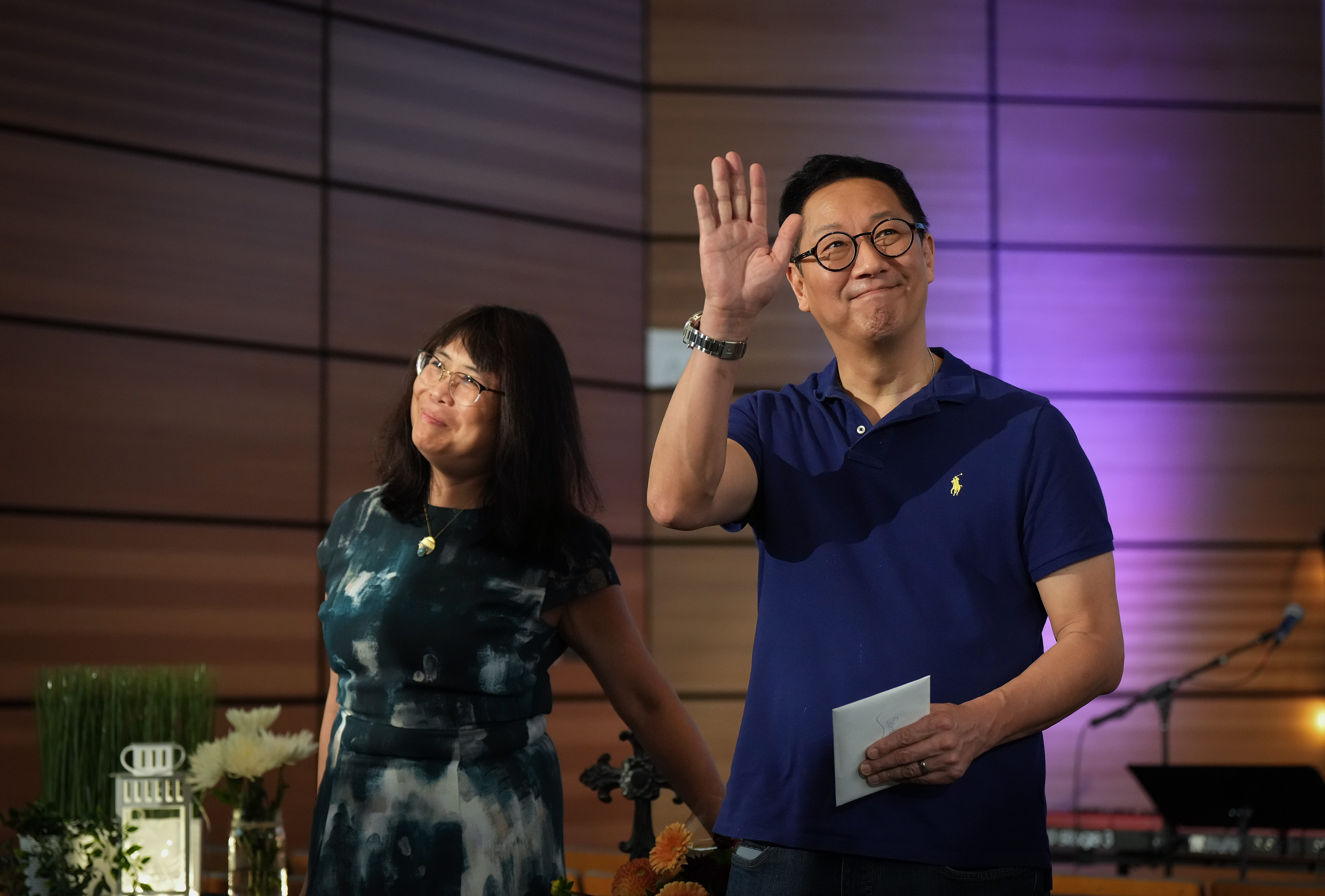 University of British Columbia president Santa Ono and wife Wendy Yip at Tenth Church service