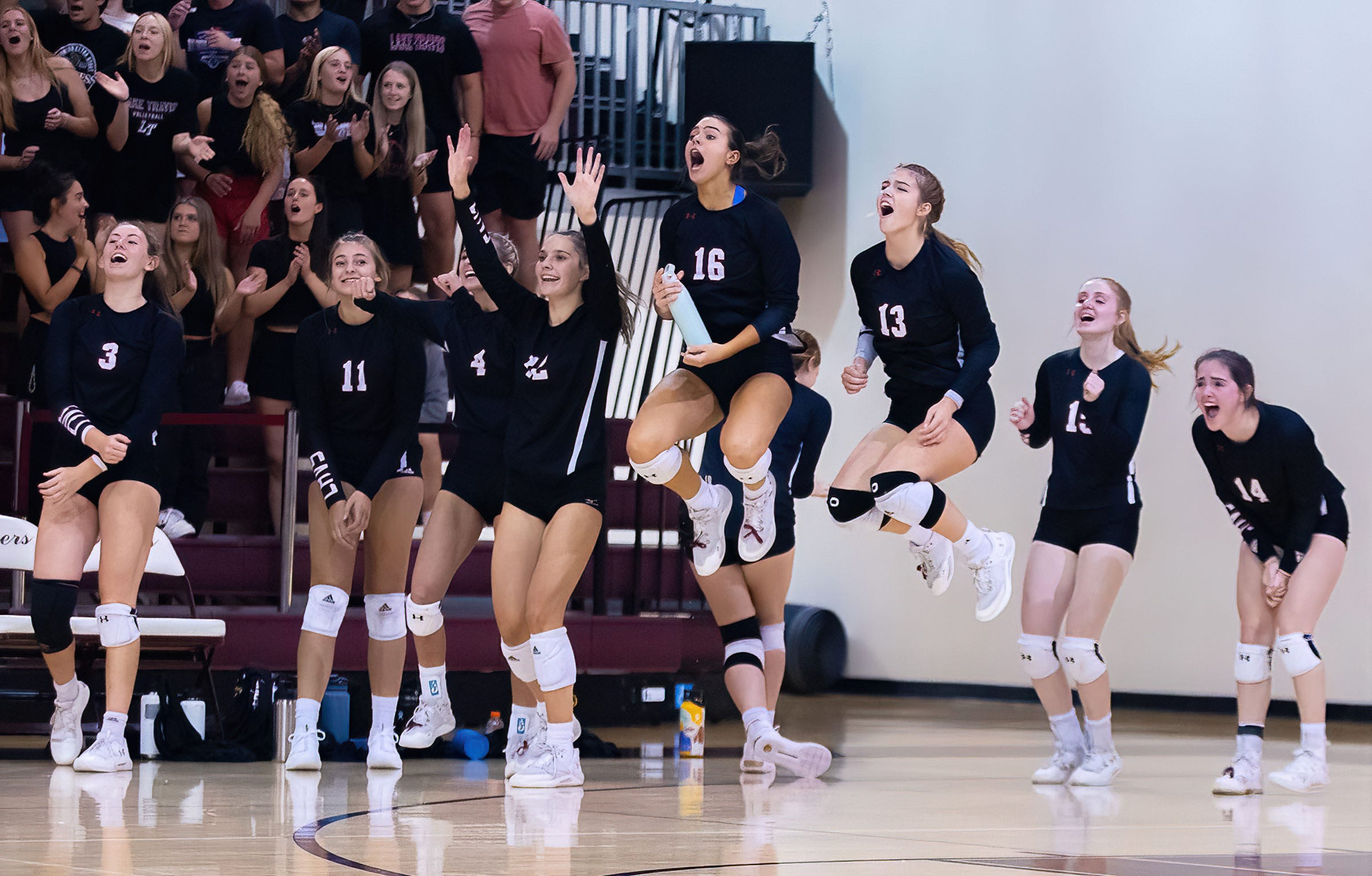 Lake Travis volleyball defeats rivall Dripping Springs in four sets