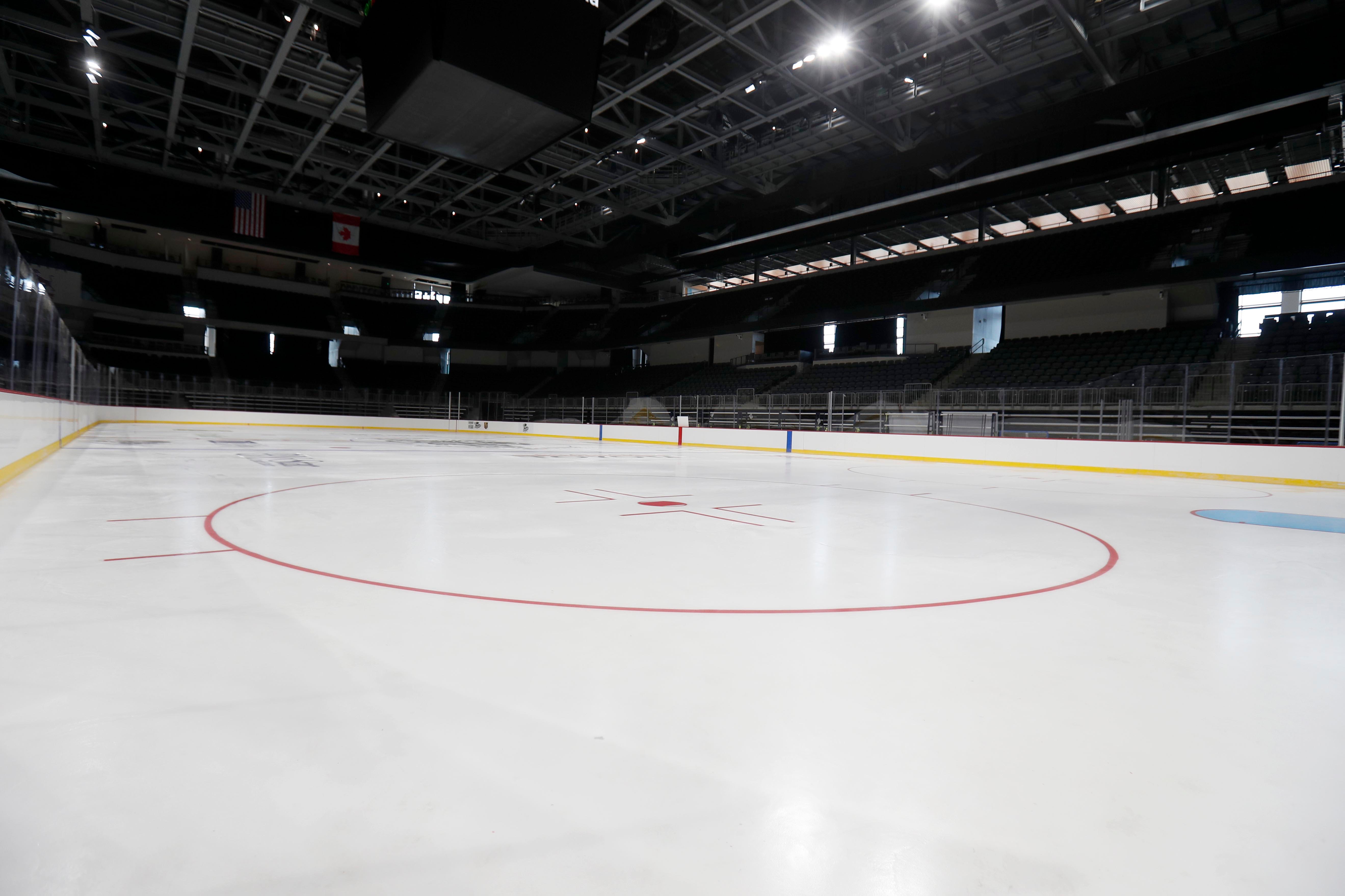 Ice surface for Savannah Ghost Pirates hockey installed Enmarket Arena