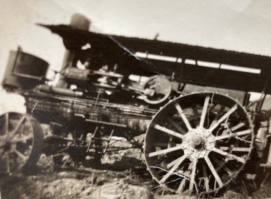 A 98-year-old steam engine is on display at Algoma car dealer