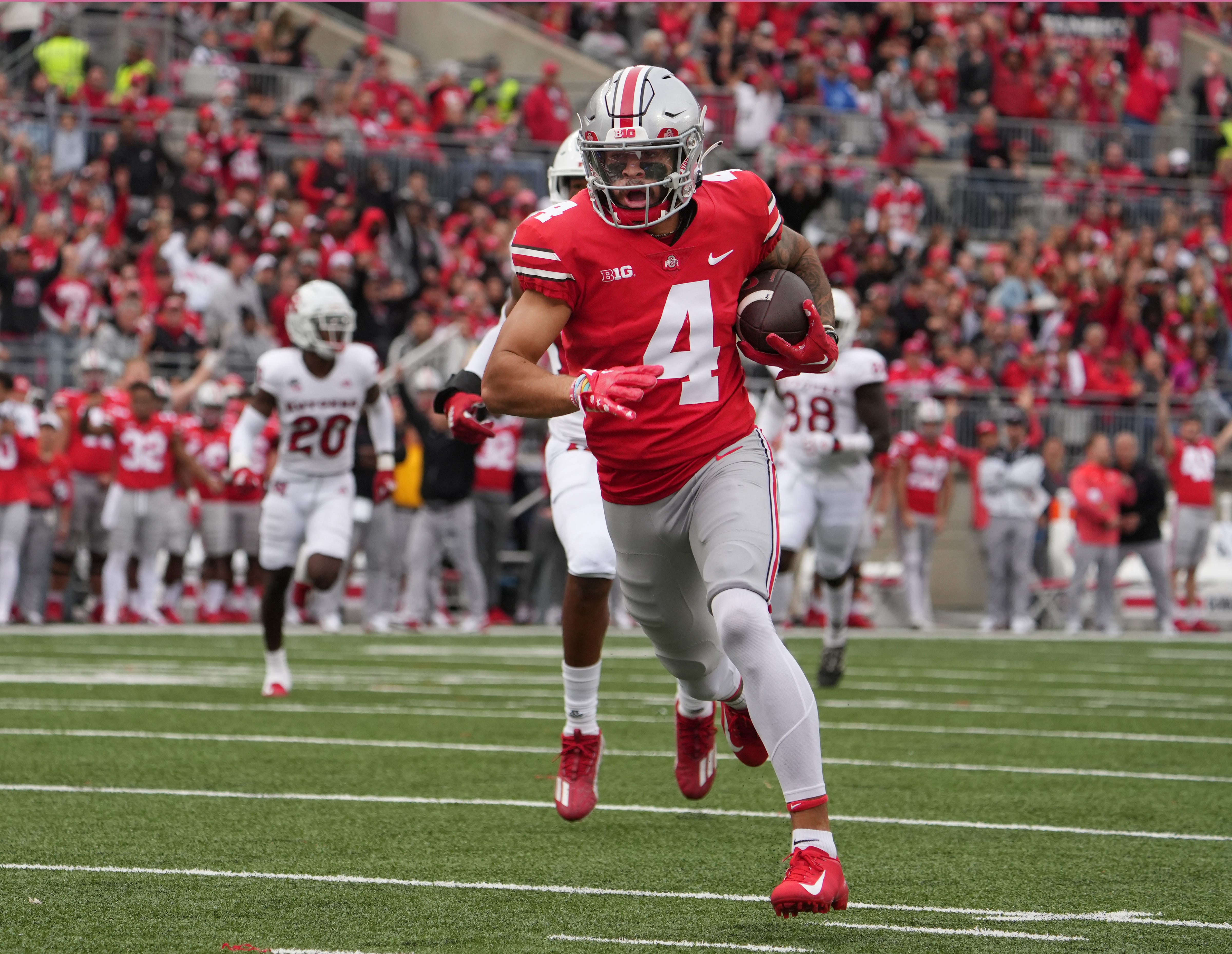 Julian Fleming shows off as former No.1 1 2020 WR vs. Rutgers