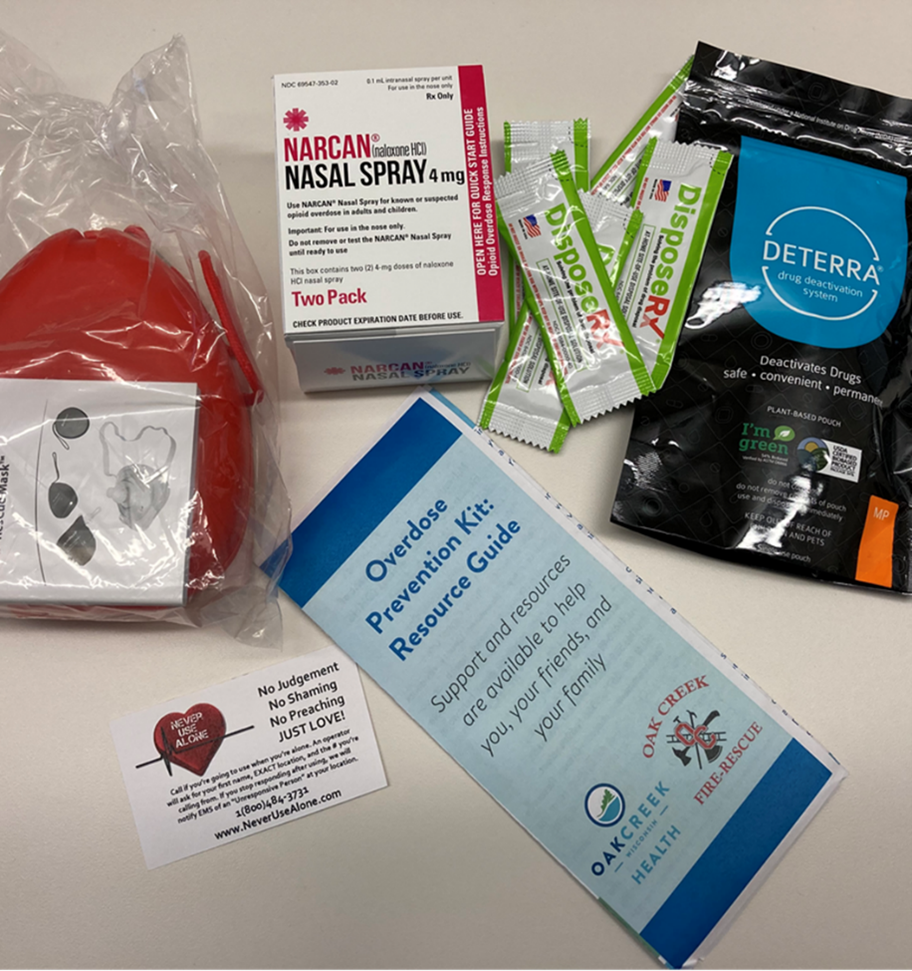 Narcan Hope Kits available for free at any Oak Creek fire station
