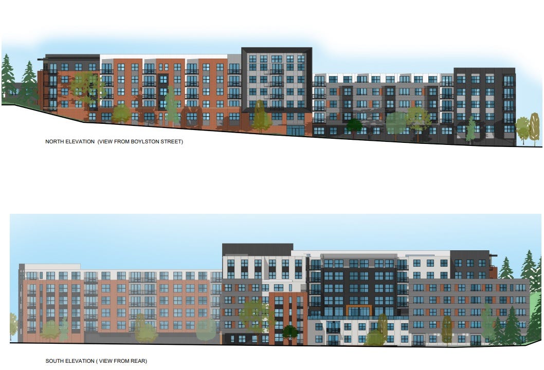 244-unit 40B project proposed on Route 9 in Newton by Toll Brothers