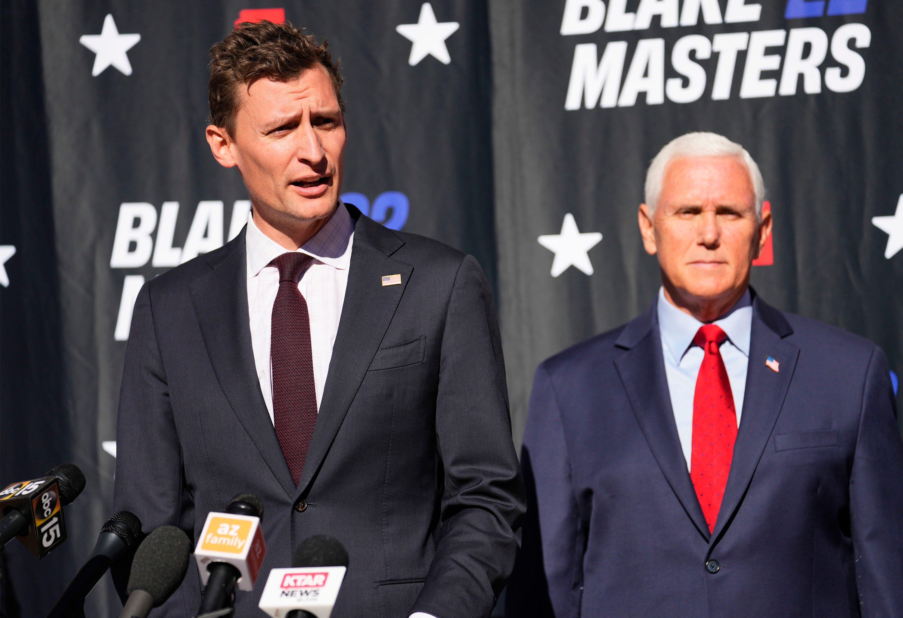 Blake Masters seeks conventional GOP voter with Mike Pence, Doug Ducey