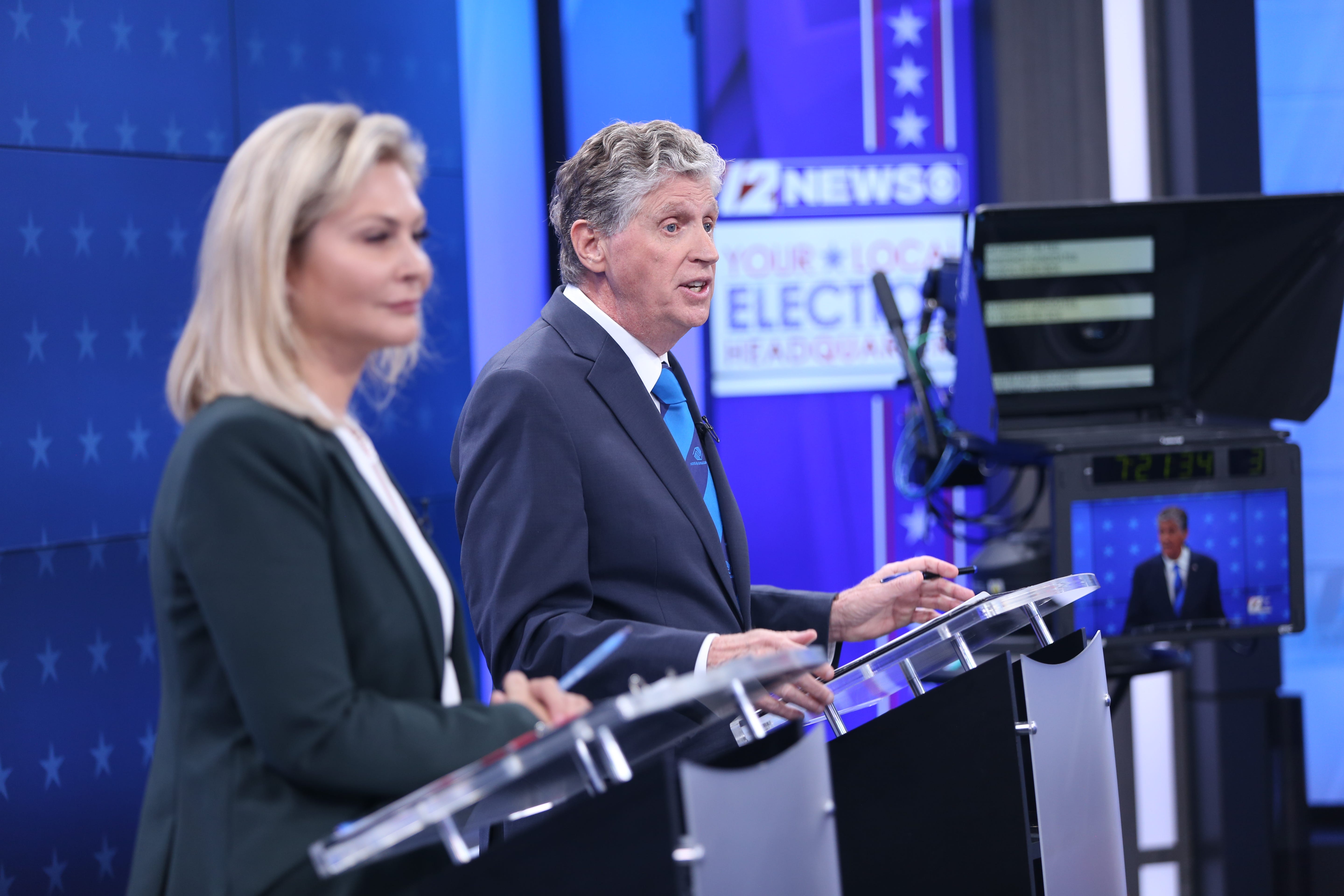 RI governor races debate: Gov. Dan McKee and Ashley Kalus spar