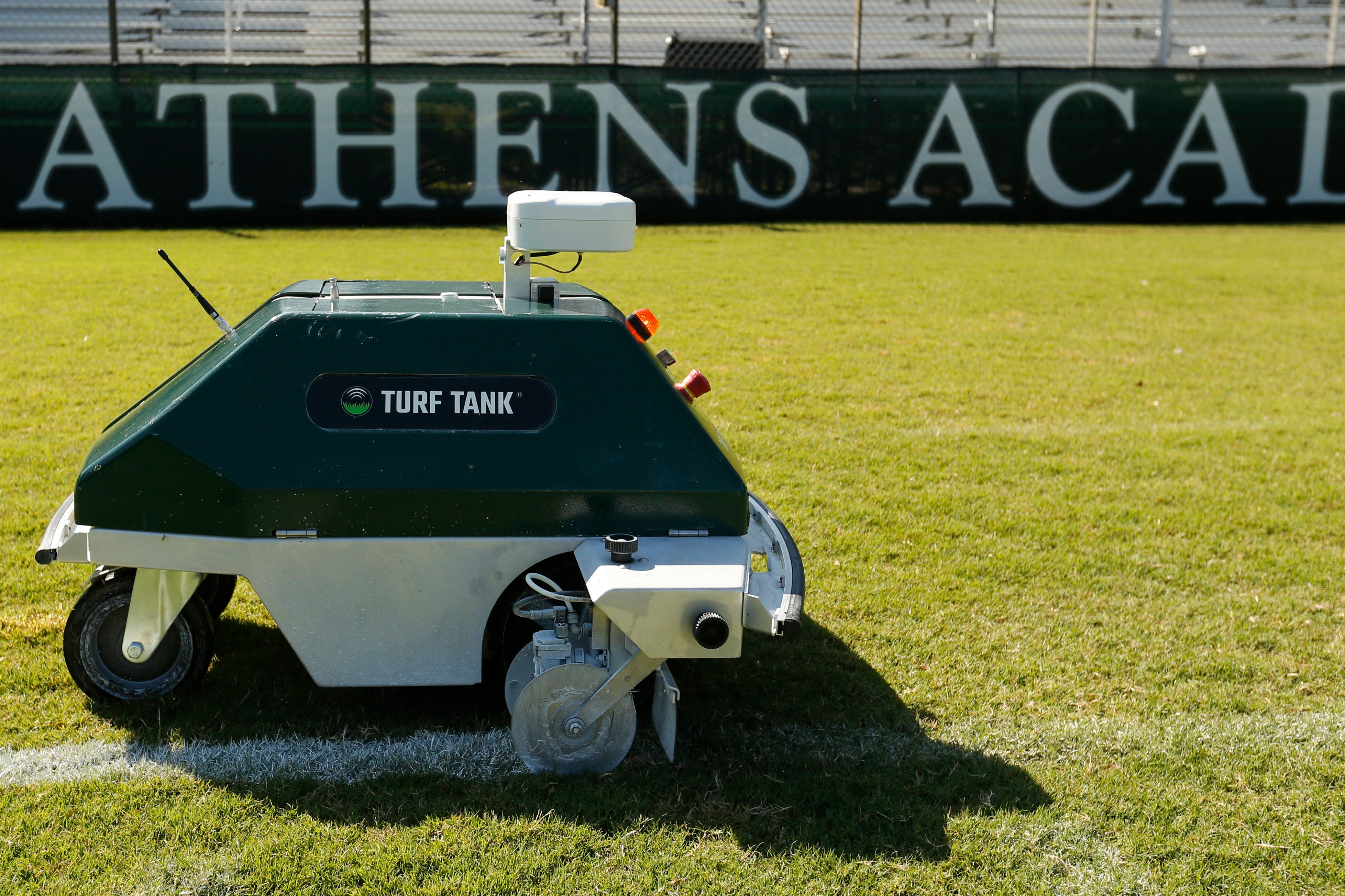 Athens Academy football's new Turf Tank paints Slaughter Field