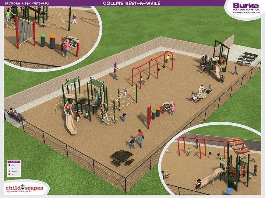 New equipment, accessibility coming to Collins Rest-A-While playground