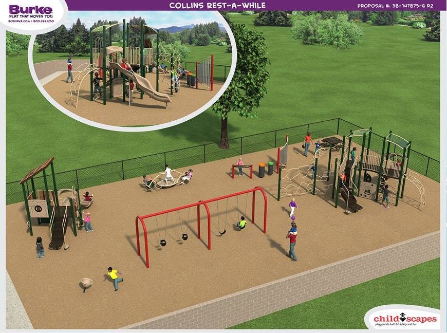 New equipment, accessibility coming to Collins Rest-A-While playground