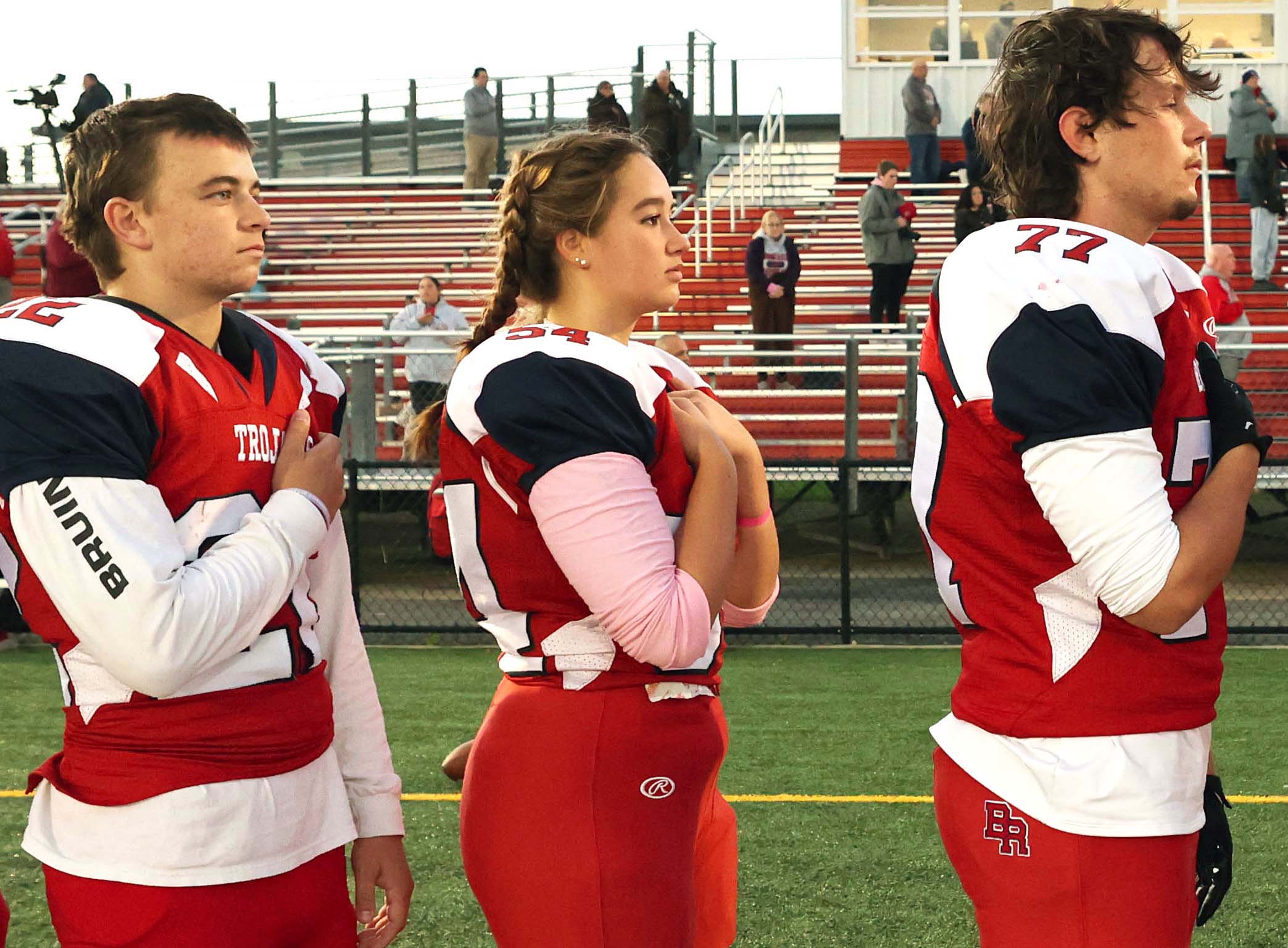 Leena Haikola battled in the trenches for Bridgewater-Raynham football