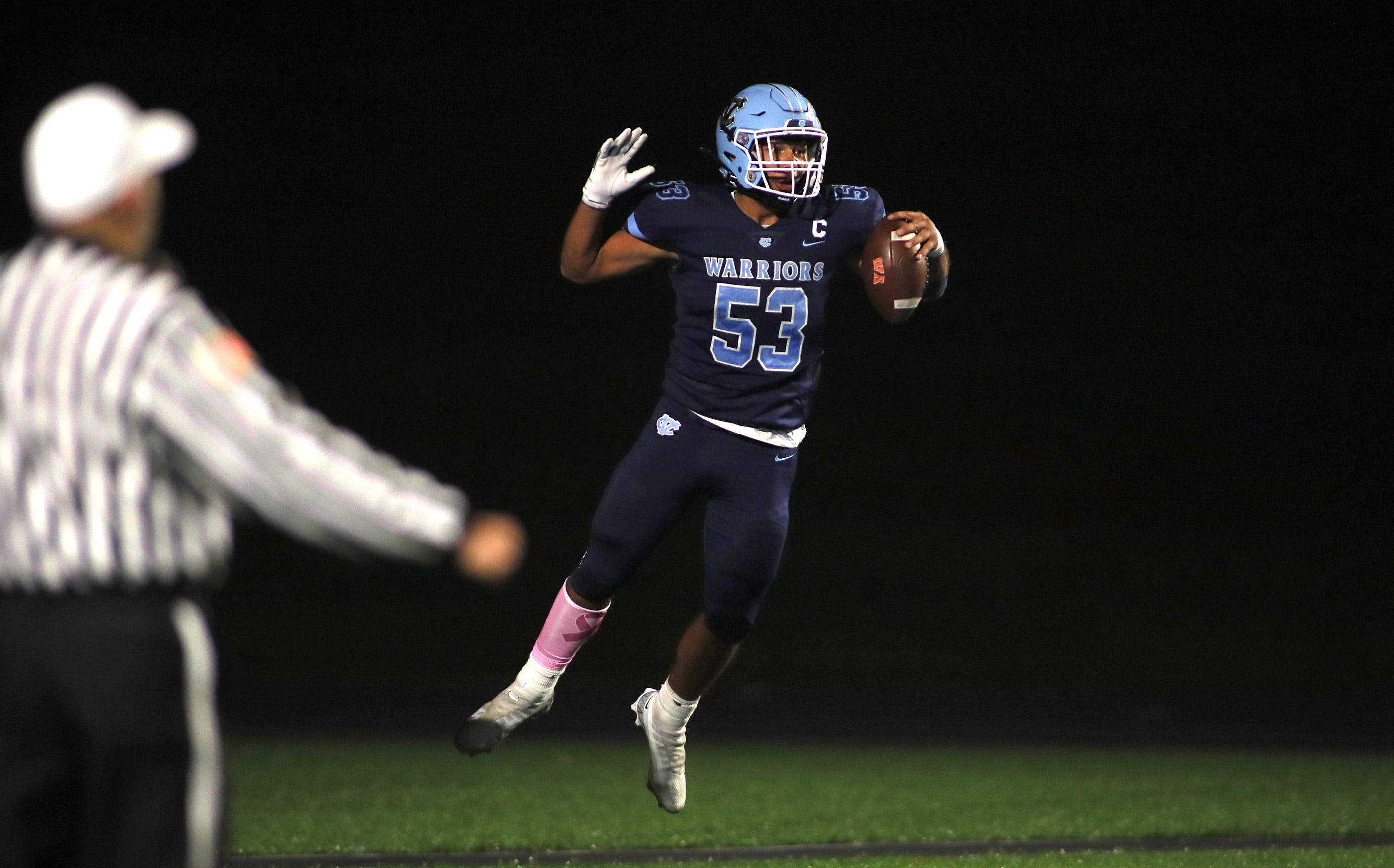 Select the Times' Football Player of the Week for Week 8