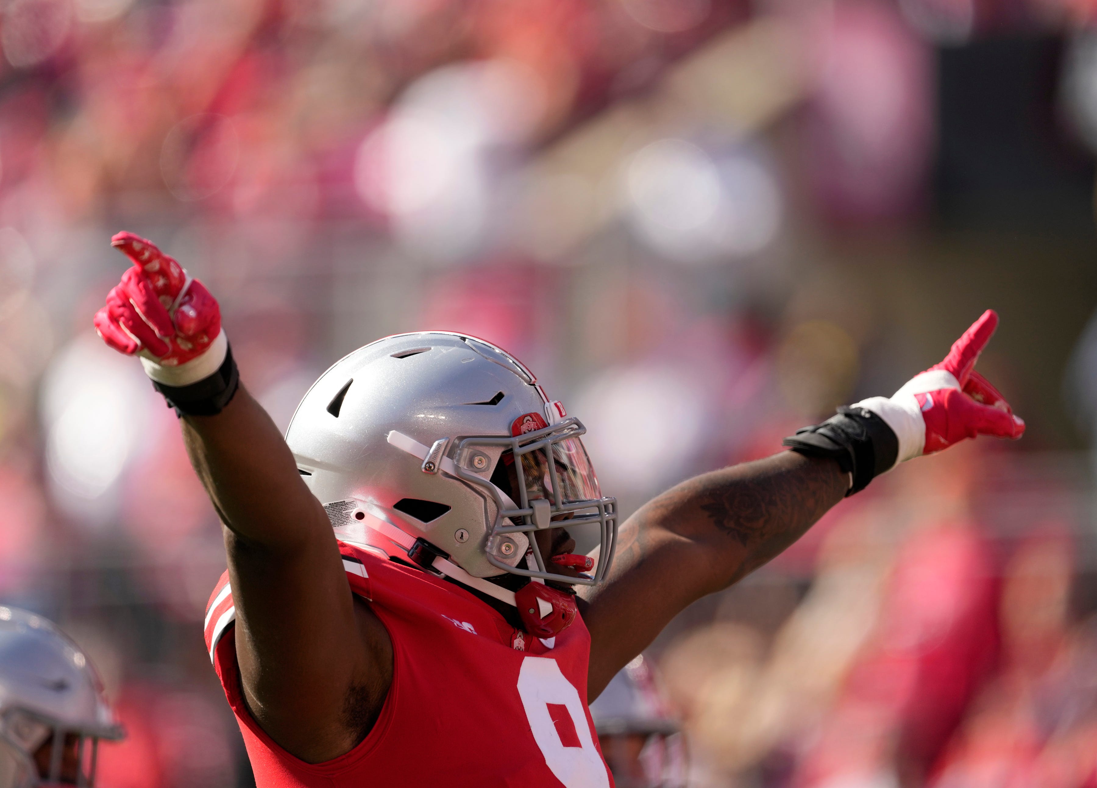Ohio State football defensive end Zach Harrison continues to improve
