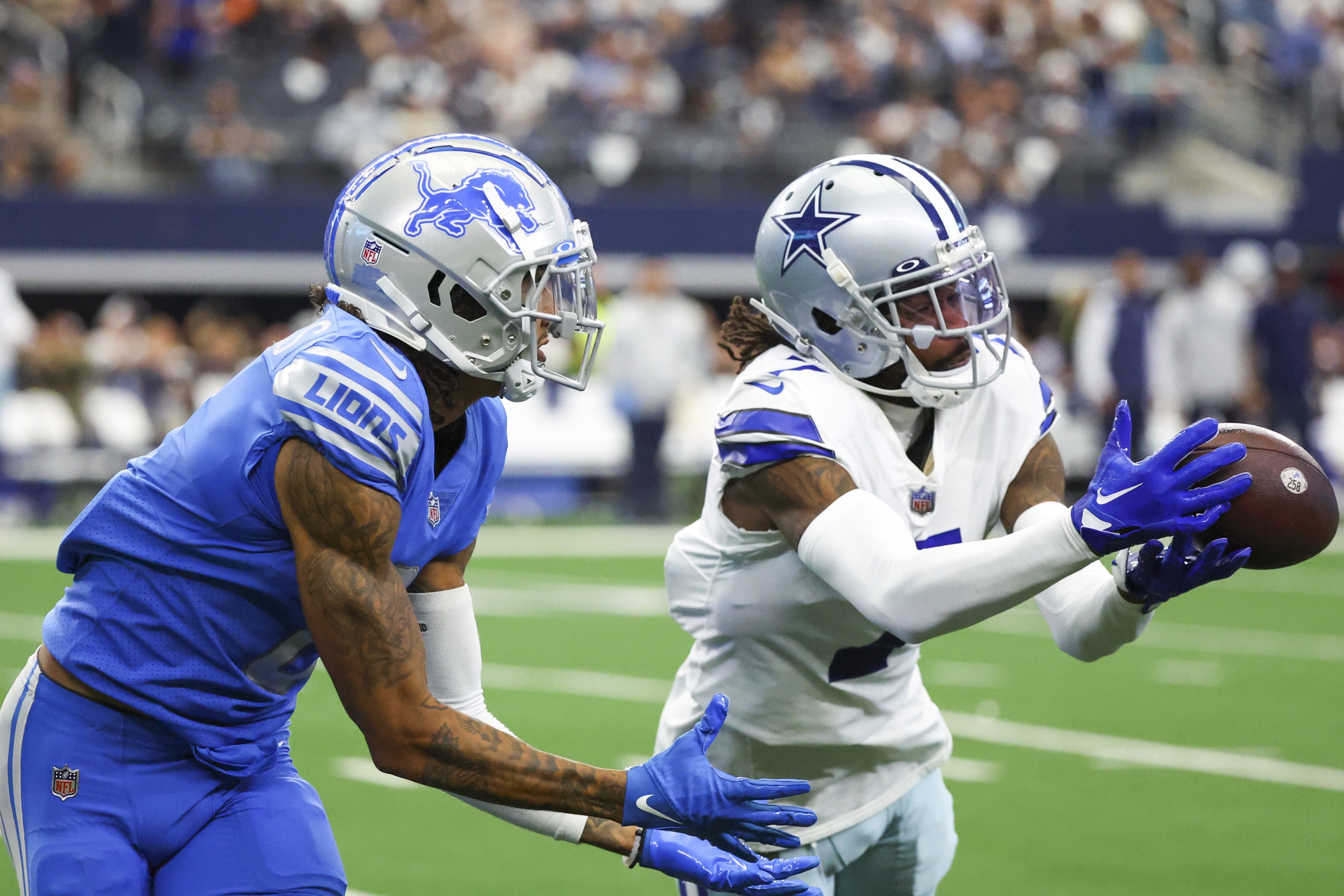 Detroit Lions' Dan Campbell: Refs said Trevon Diggs INT was reviewed