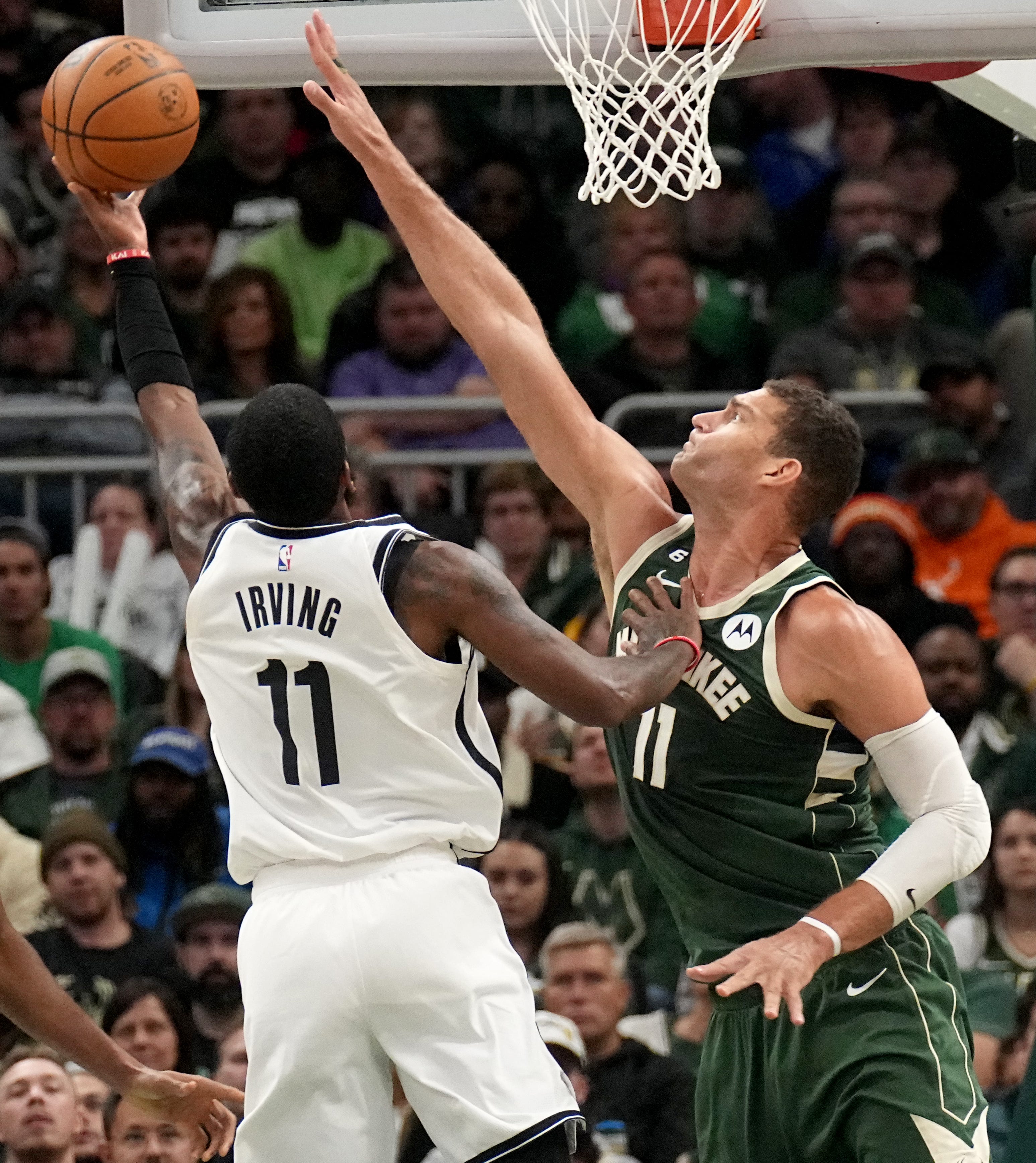 Brook Lopez is blocking shots in anchoring the Bucks' top defense.