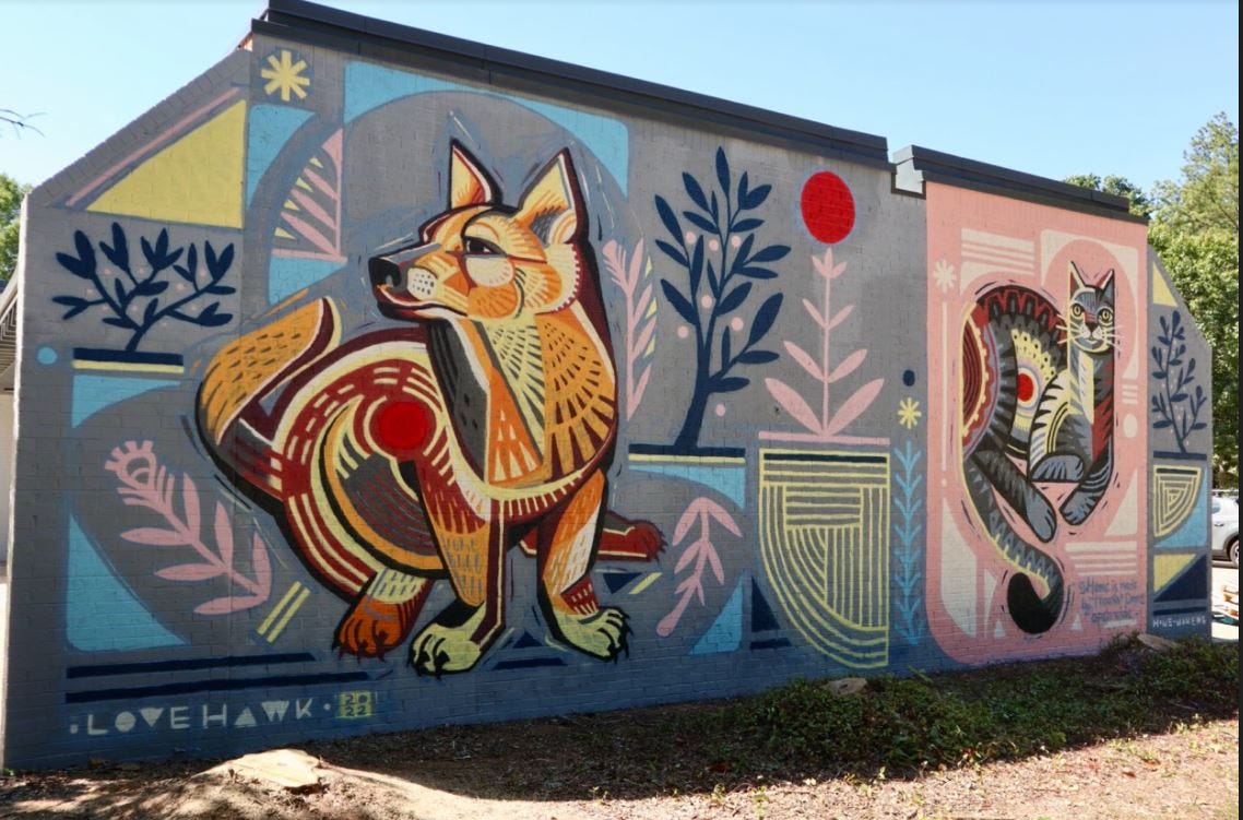 David Hale mural unveiled at Athens Area Humane Society