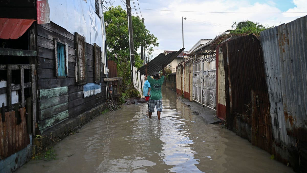 Tropical Storm Lisa causes floods in Belize City