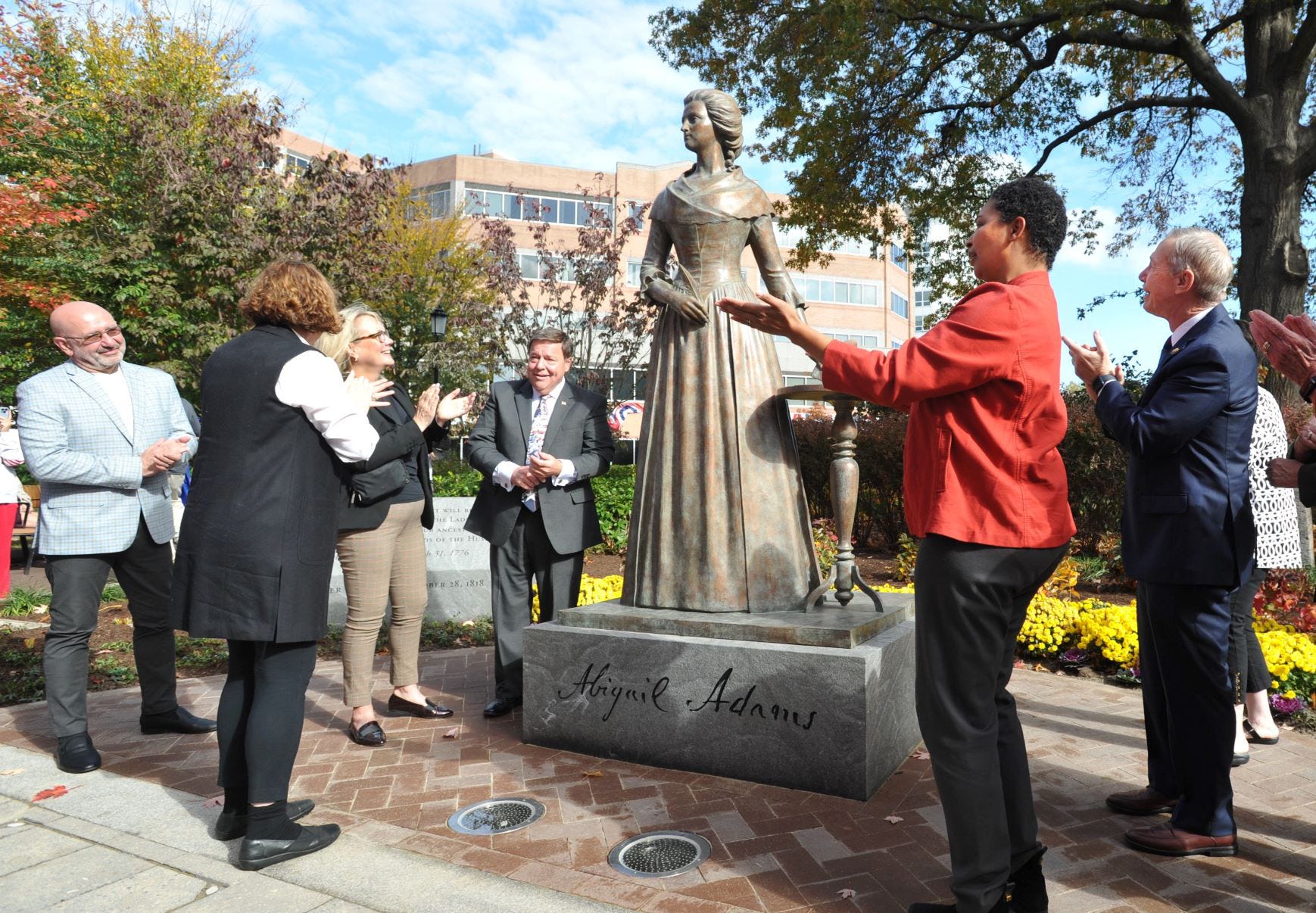 Abigail Adams statue now graces Quincy's Hancock Adams Common