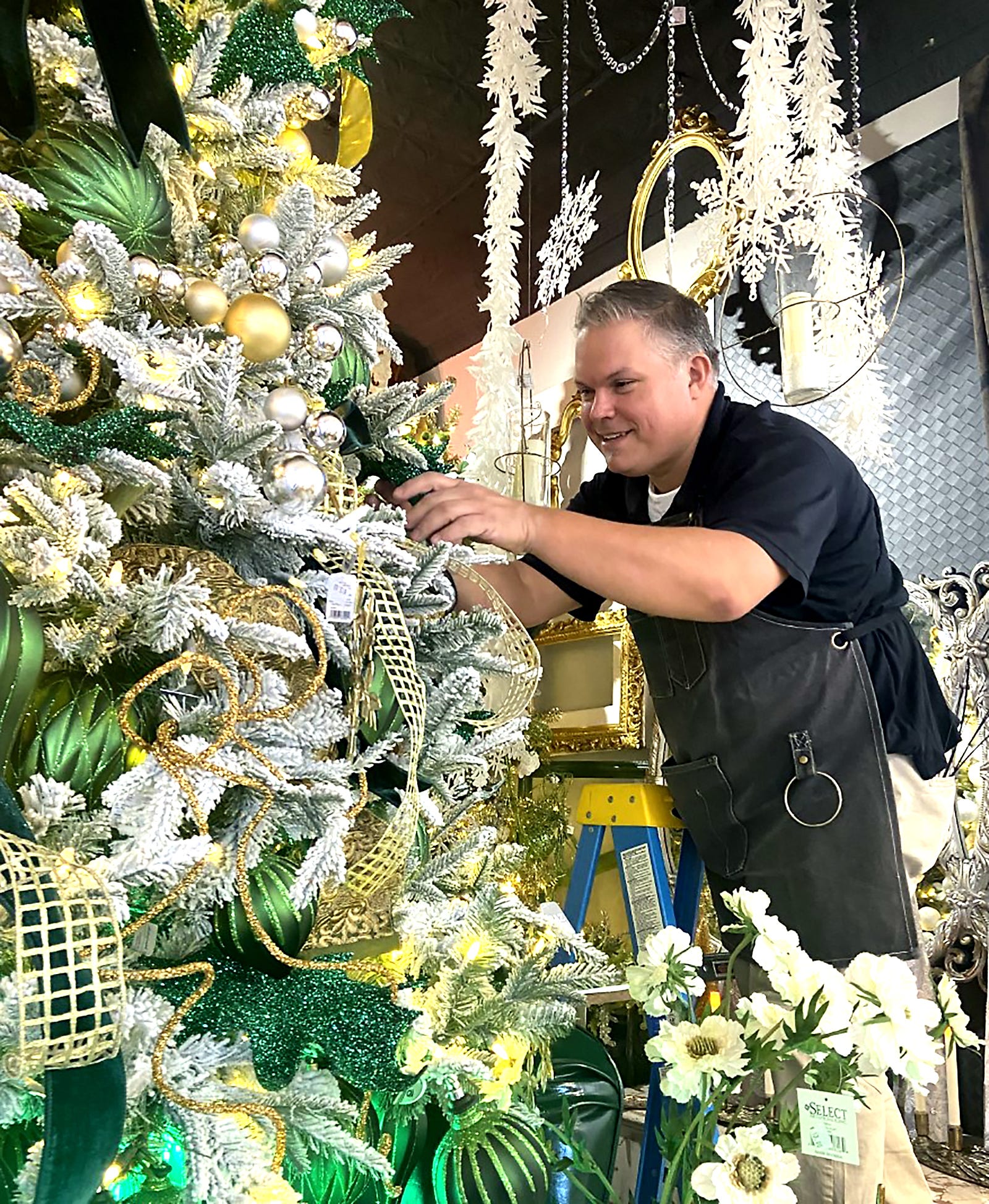 Doug Bates of Designs by Vogt's gets creative with holiday decorating