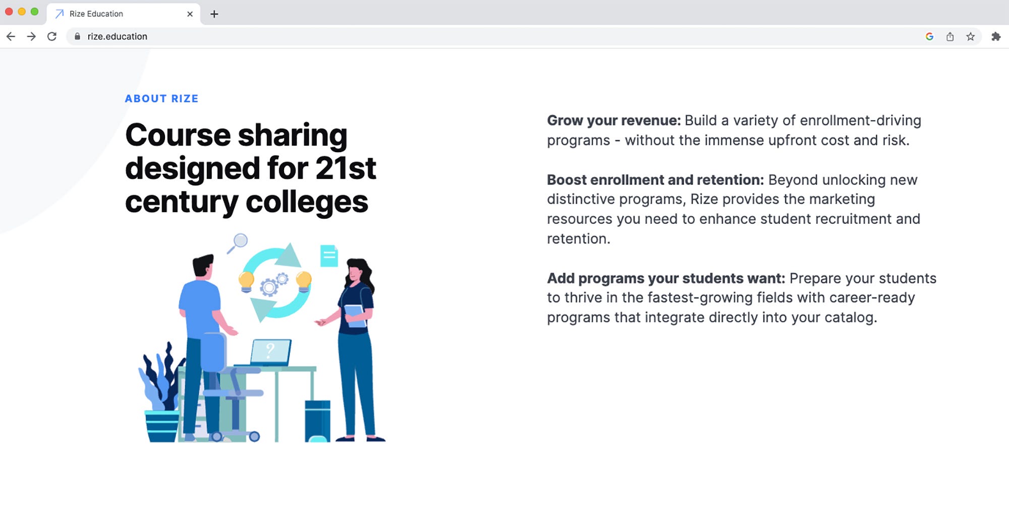 Adrian College looks to Rize, a company co-owned by president