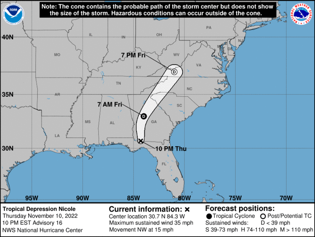 Where is Nicole? See Daytona Beach radar showing storm's movement