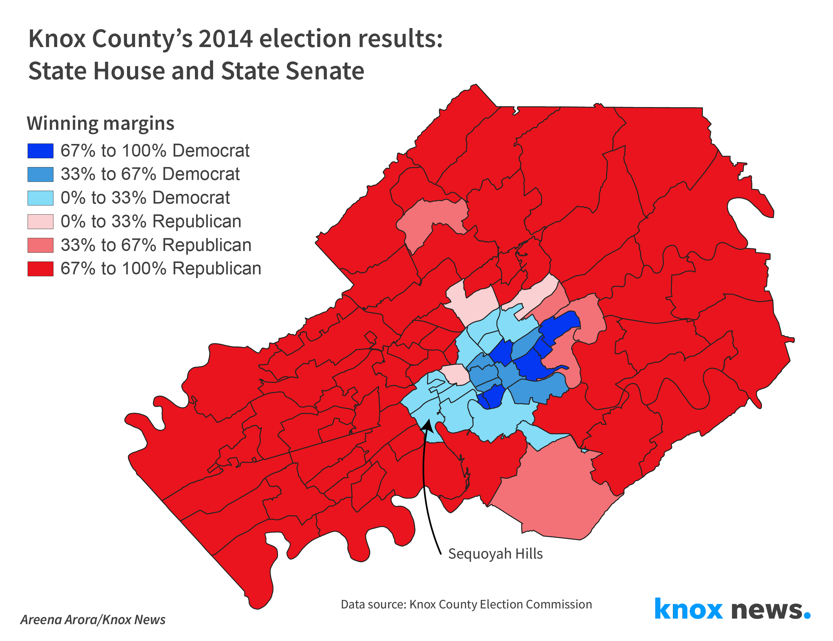 Election maps show Knox County is turning bluer, year by year