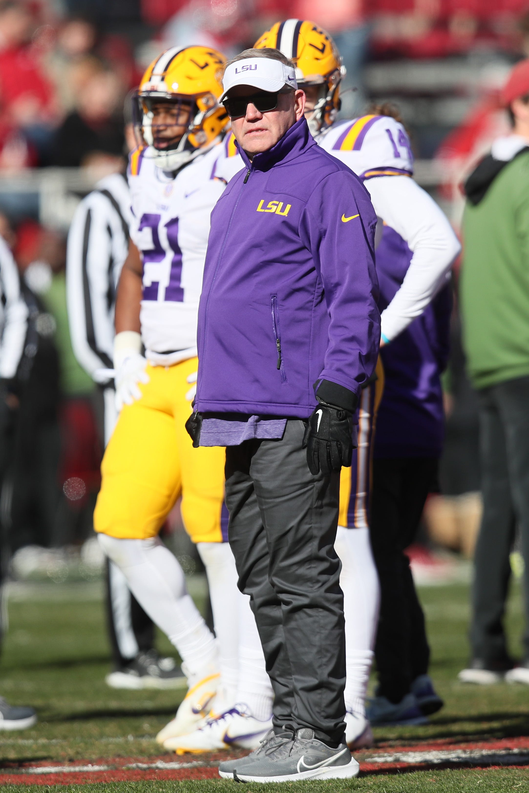 LSU football coach Brian Kelly on transfer portal before Texas A&M game