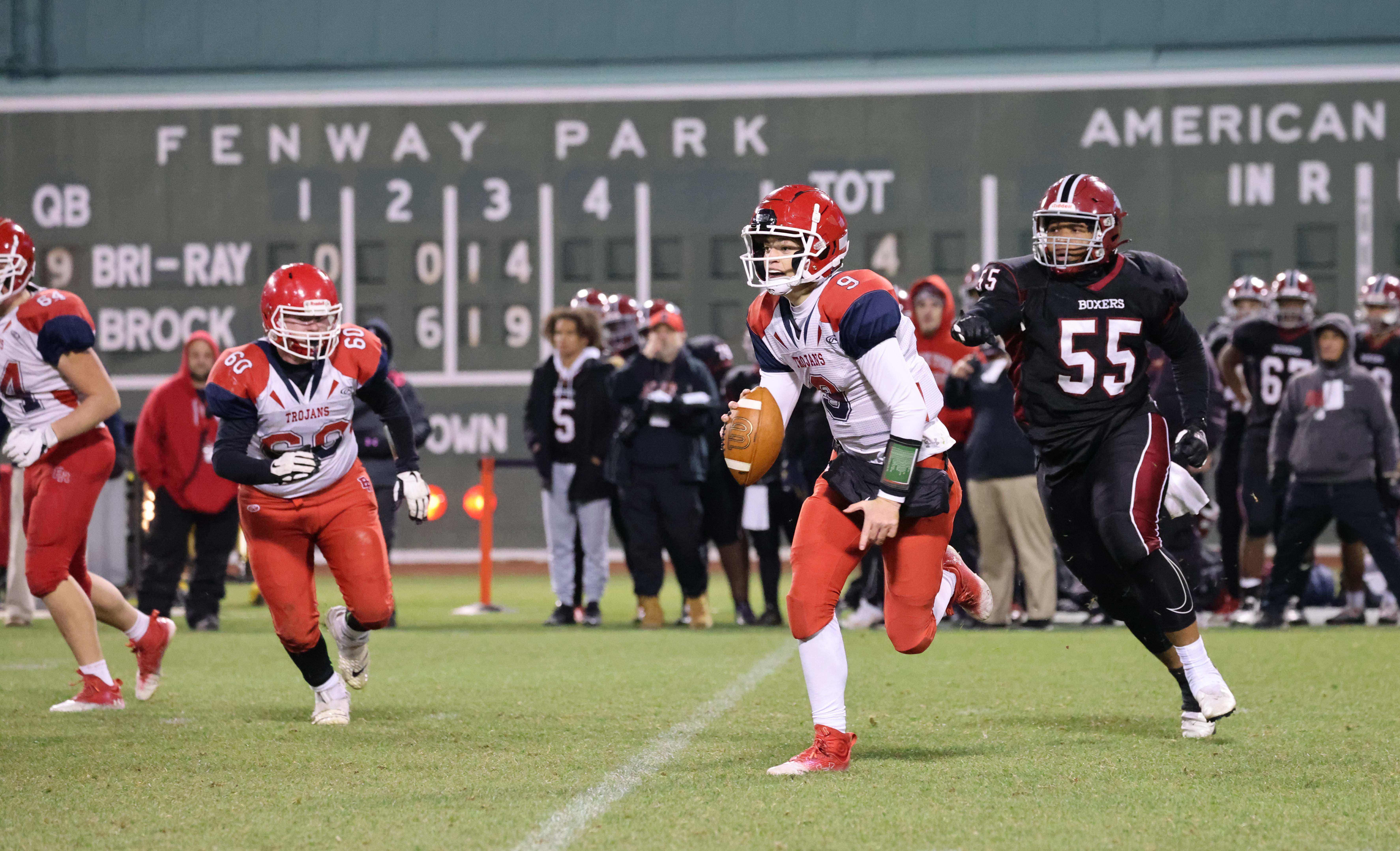 Peter Colombo caps career with Brockton football win at Fenway Park