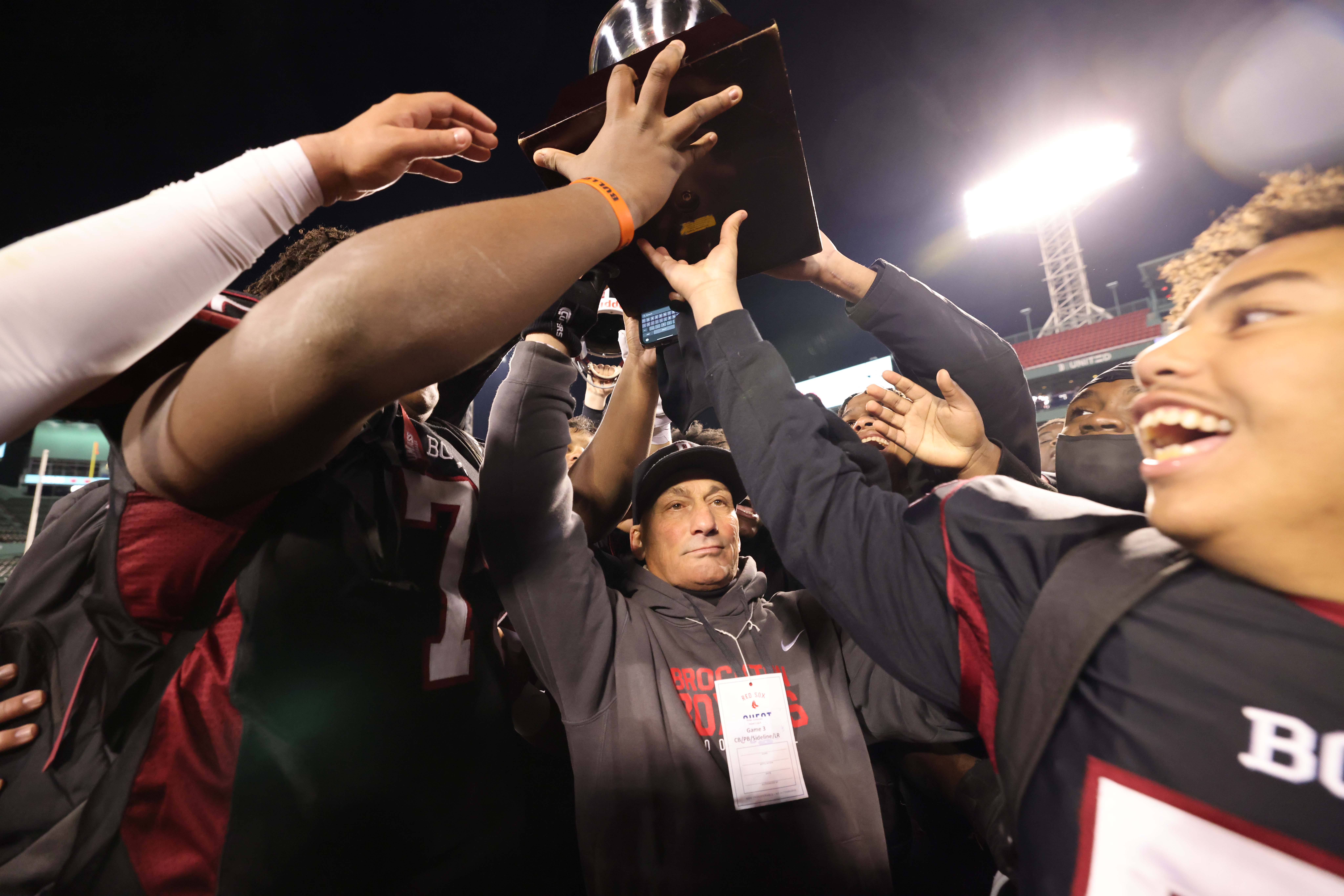 Peter Colombo caps career with Brockton football win at Fenway Park