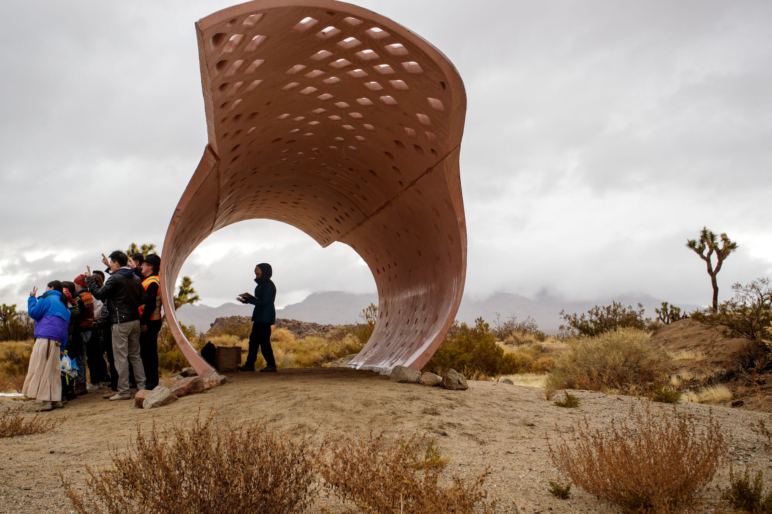 Strange shade structure unveiled at Joshua Tree National Park
