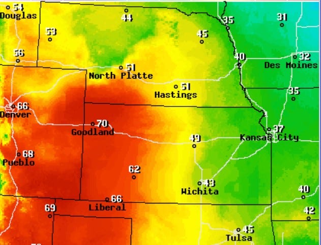 Temperatures expected to rise in Topeka heading into the new year