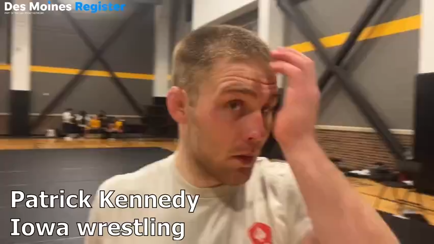 Iowa wrestler Patrick Kennedy won tough matches at the Solider Salute