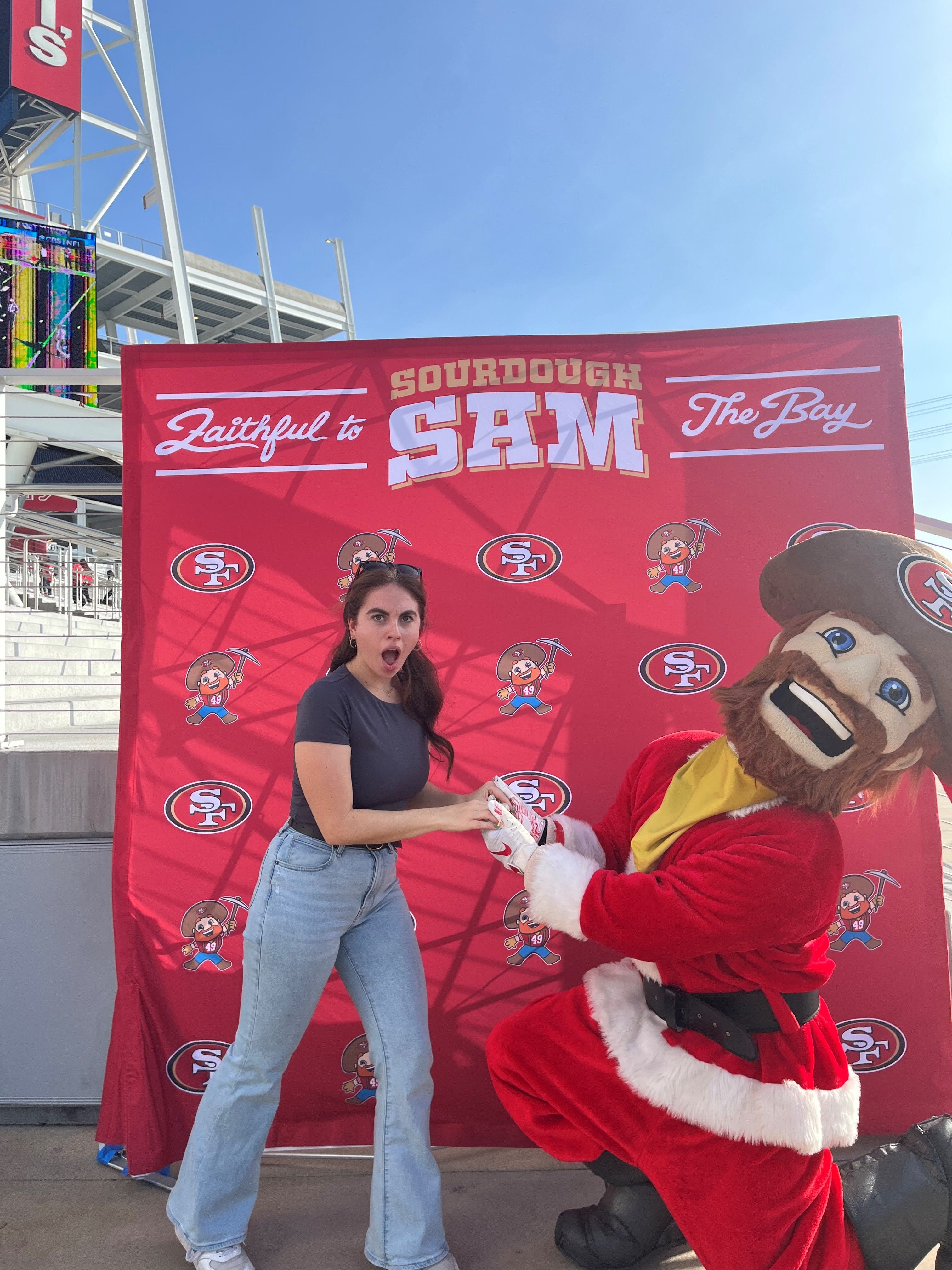 San Francisco 49ers mascot Sourdough Sam is man of mystery.