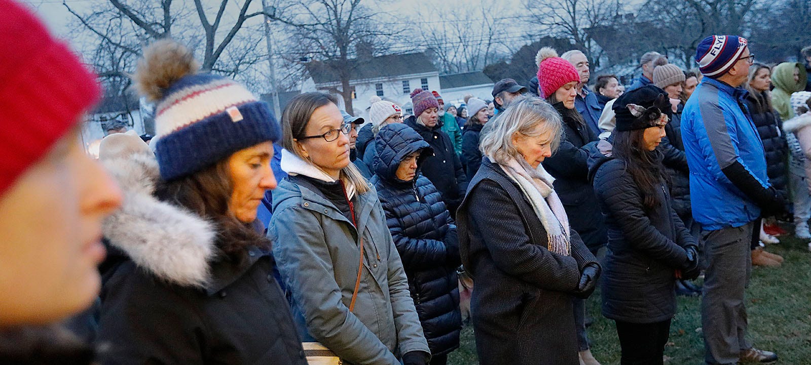 Prayers for Ana Walshe and her children on Cohasset Common on Thursday