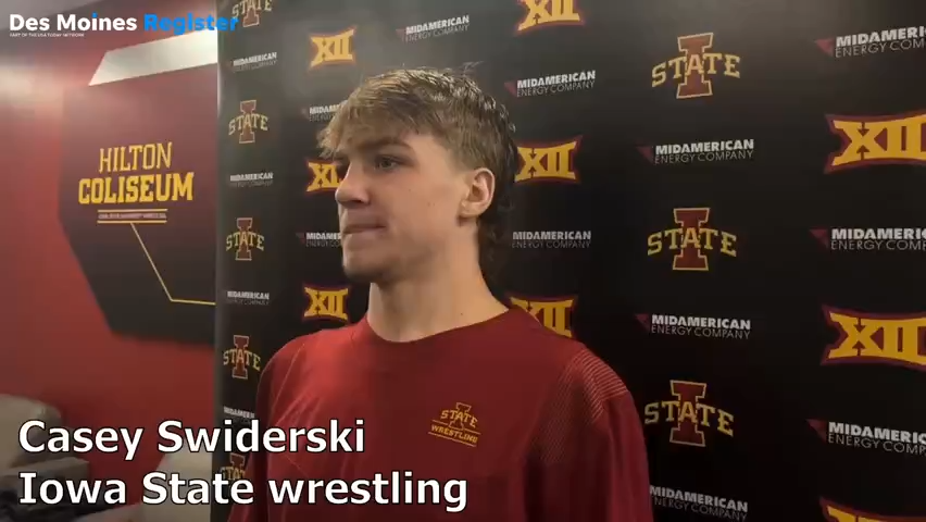 Iowa State wrestler Casey Swiderski has learned a lot so far this year